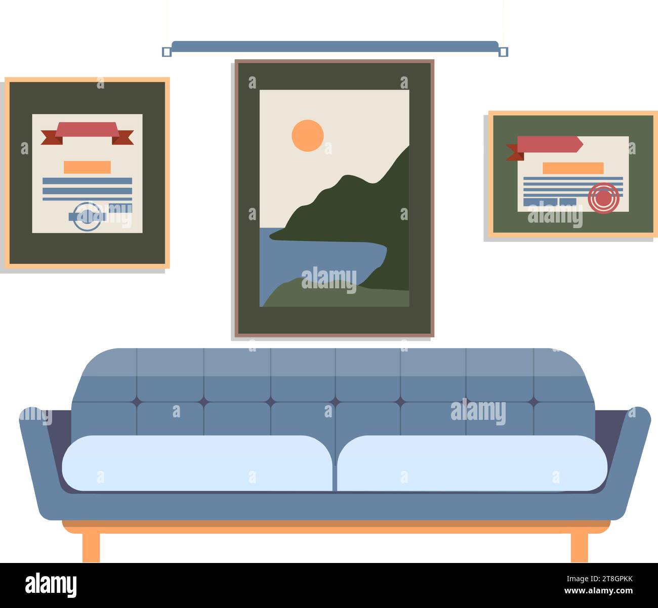 Comfort office interior design vector flat icon Stock Vector Image ...
