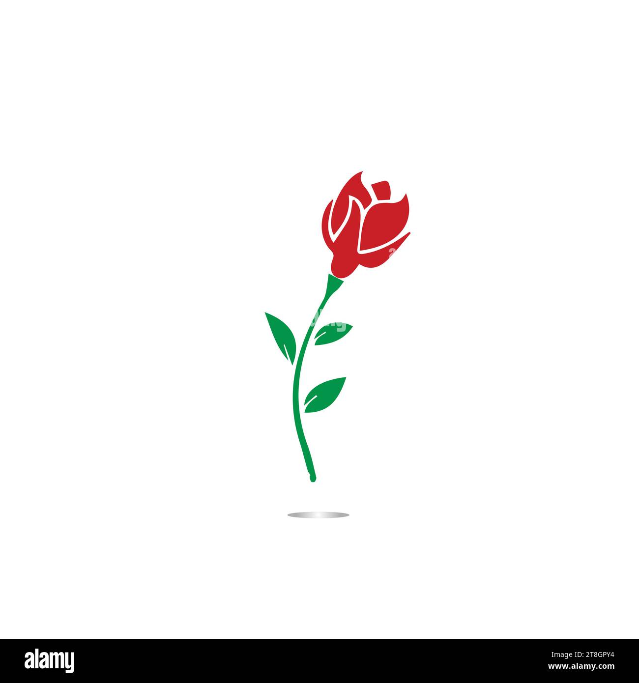 Red roses hand drawn, Black line rose flowers inflorescence silhouettes ...