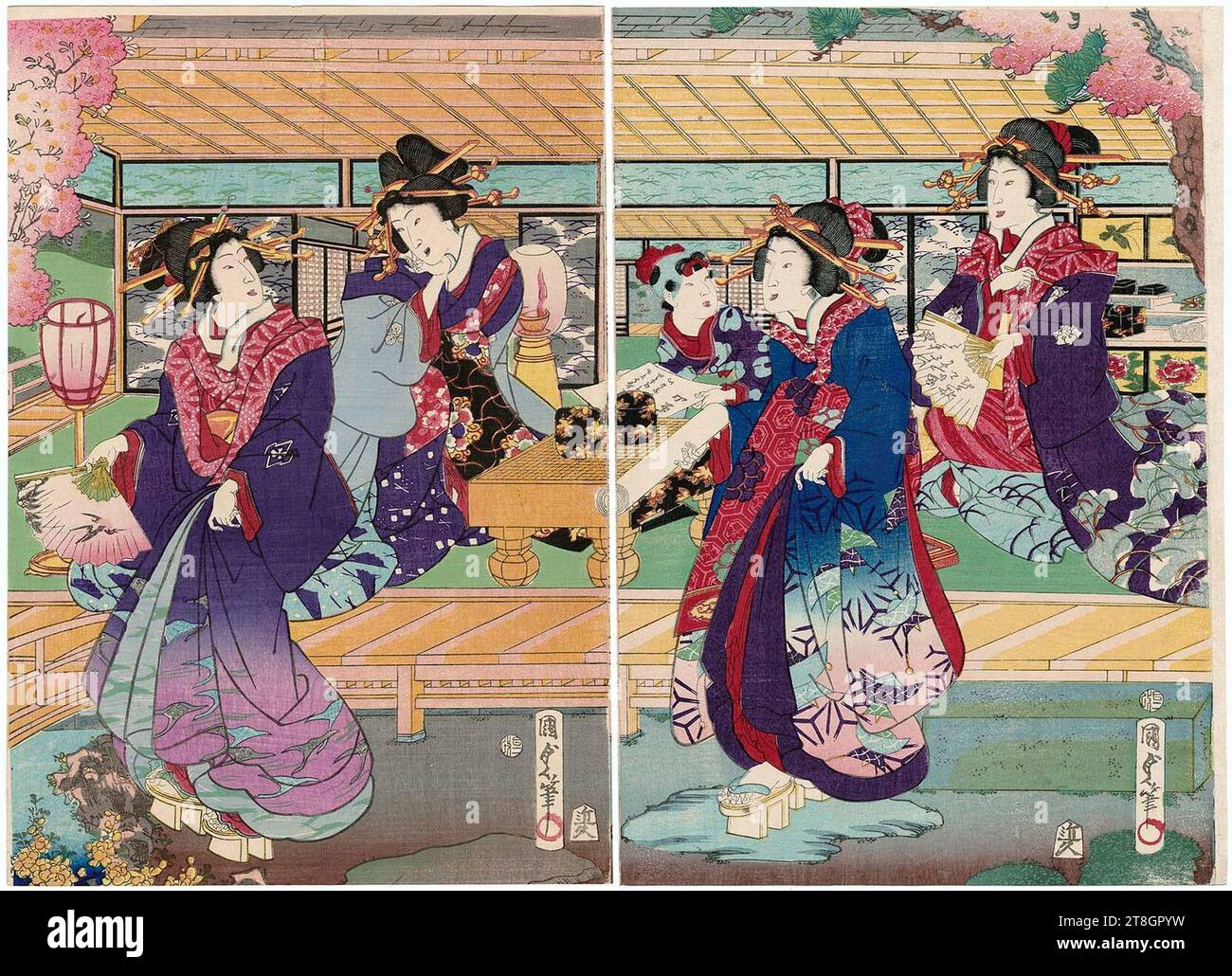 Utagawa Kunisada II - Courtesans Stock Photo - Alamy