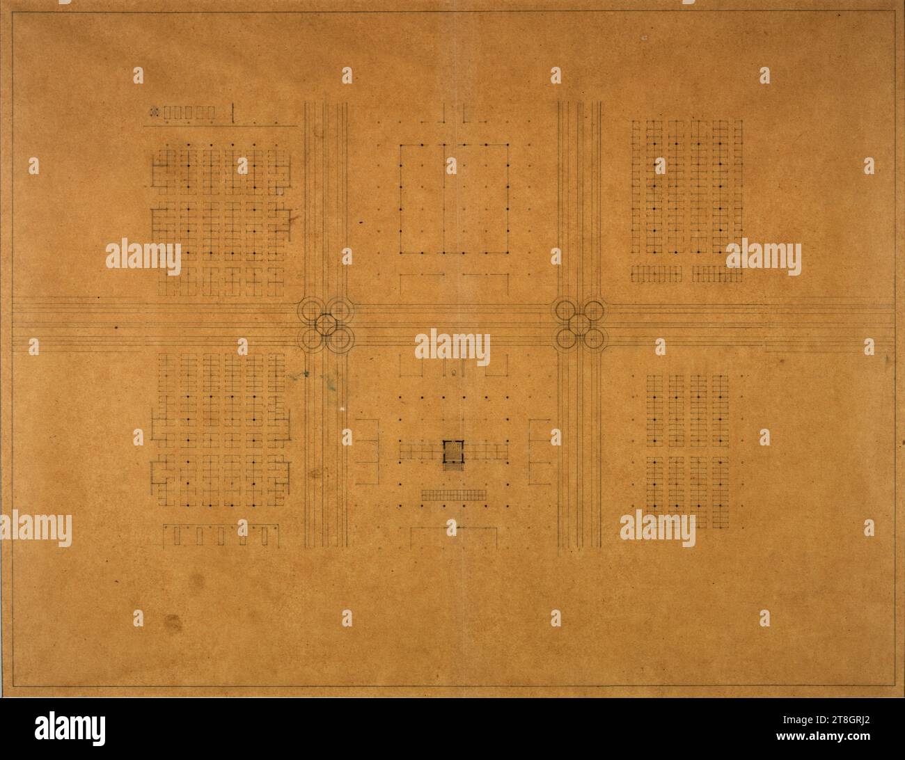 Halles centrales: corps de l'est et plan des caves, Baltard, Victor ...