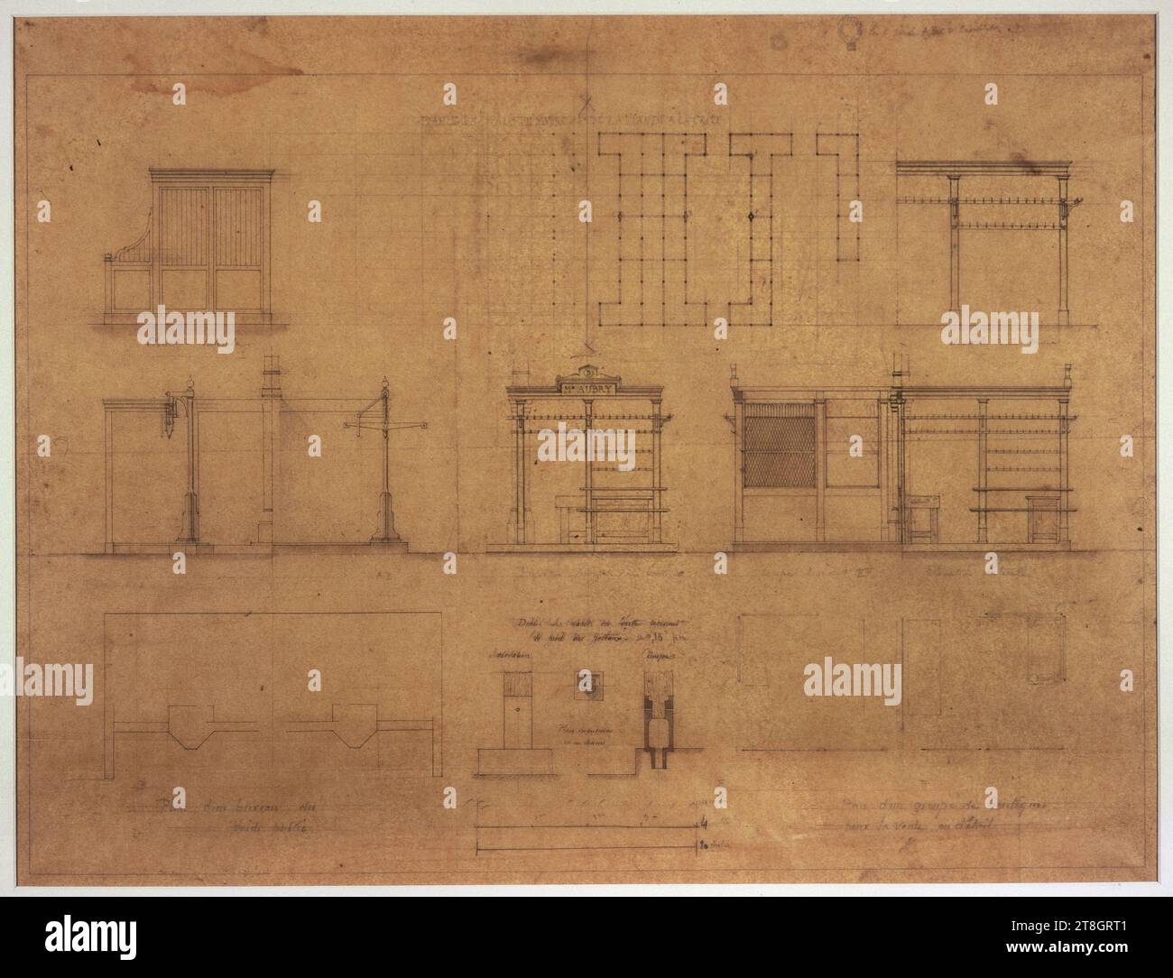 Central halls: general plan of the meat market at the auction ...