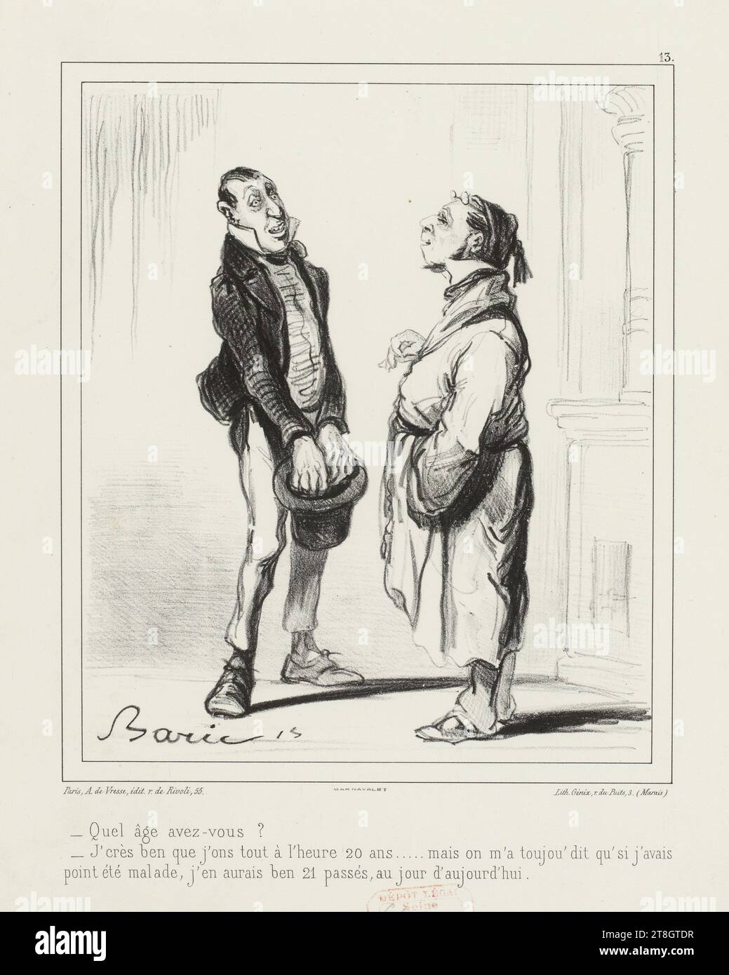 13, How old are you? ..., Baric, Jules-Jean-Antoine, Draftsman ...