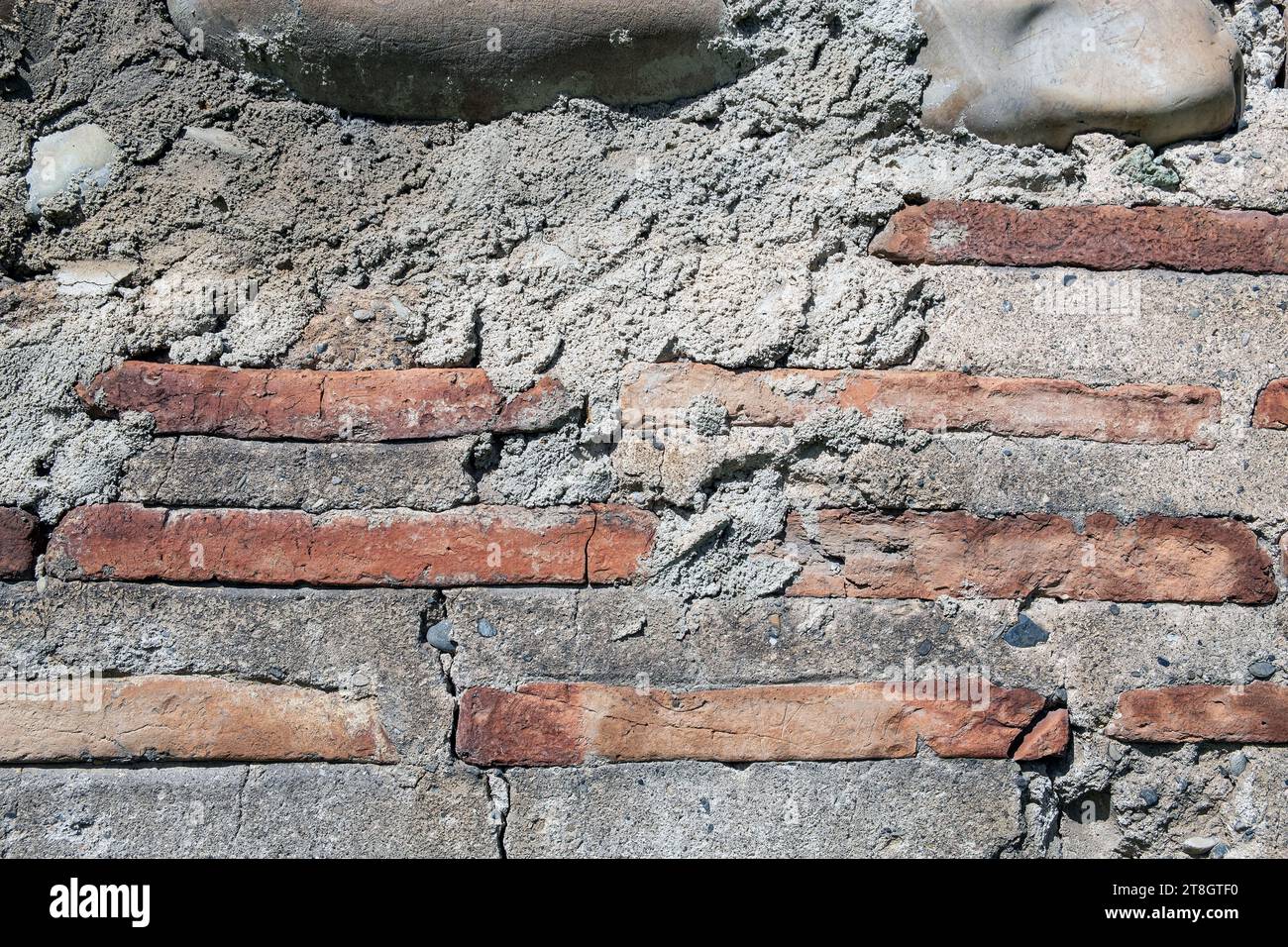 Stone Brick Wall Pattern Texture Background Surface Concrete. Crushed ...