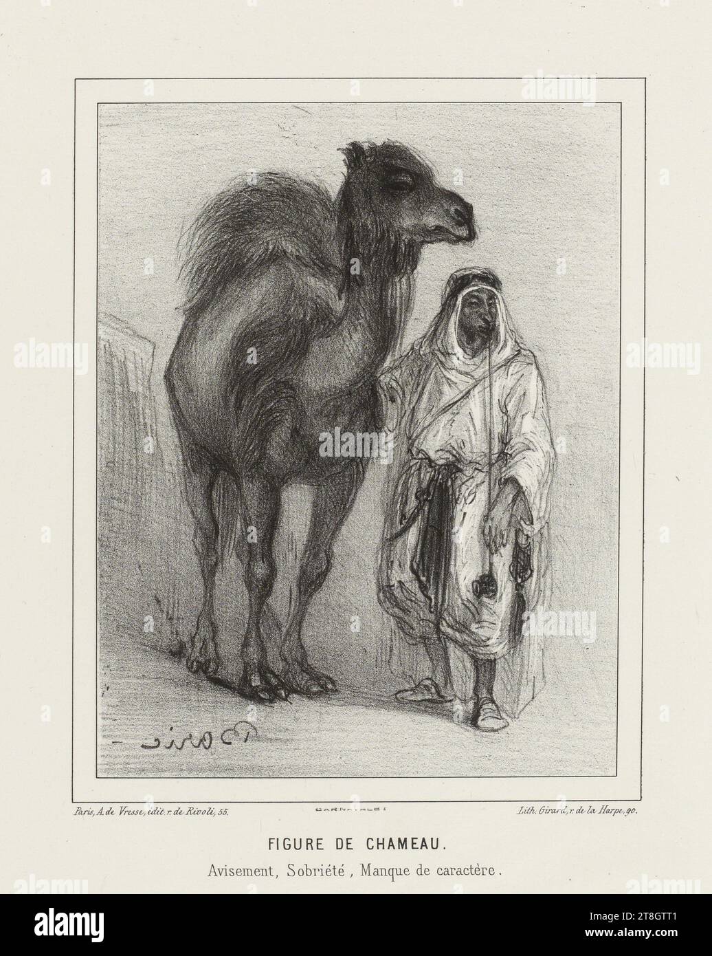CAMEL FIGURE, Baric, Jules-Jean-Antoine, Draftsman-Lithographer, Girard ...