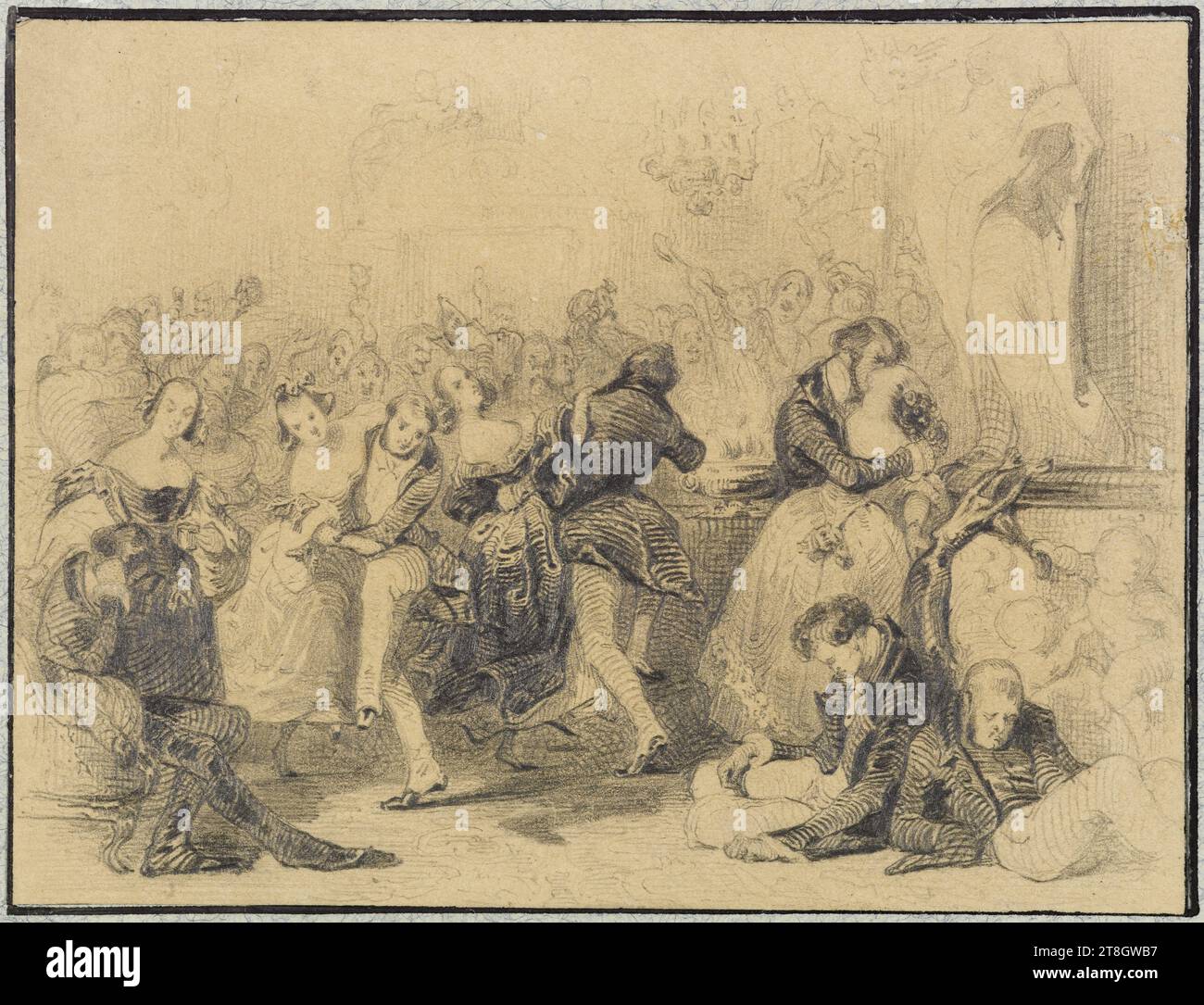 Le banquet chez Taillefer, au salon, Baron, Henri-Charles-Antoine ...