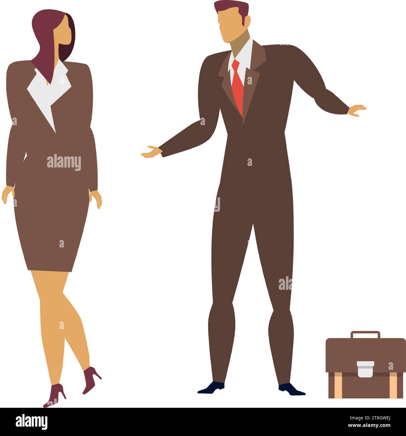 Man speaking businesswoman Stock Vector Images - Alamy