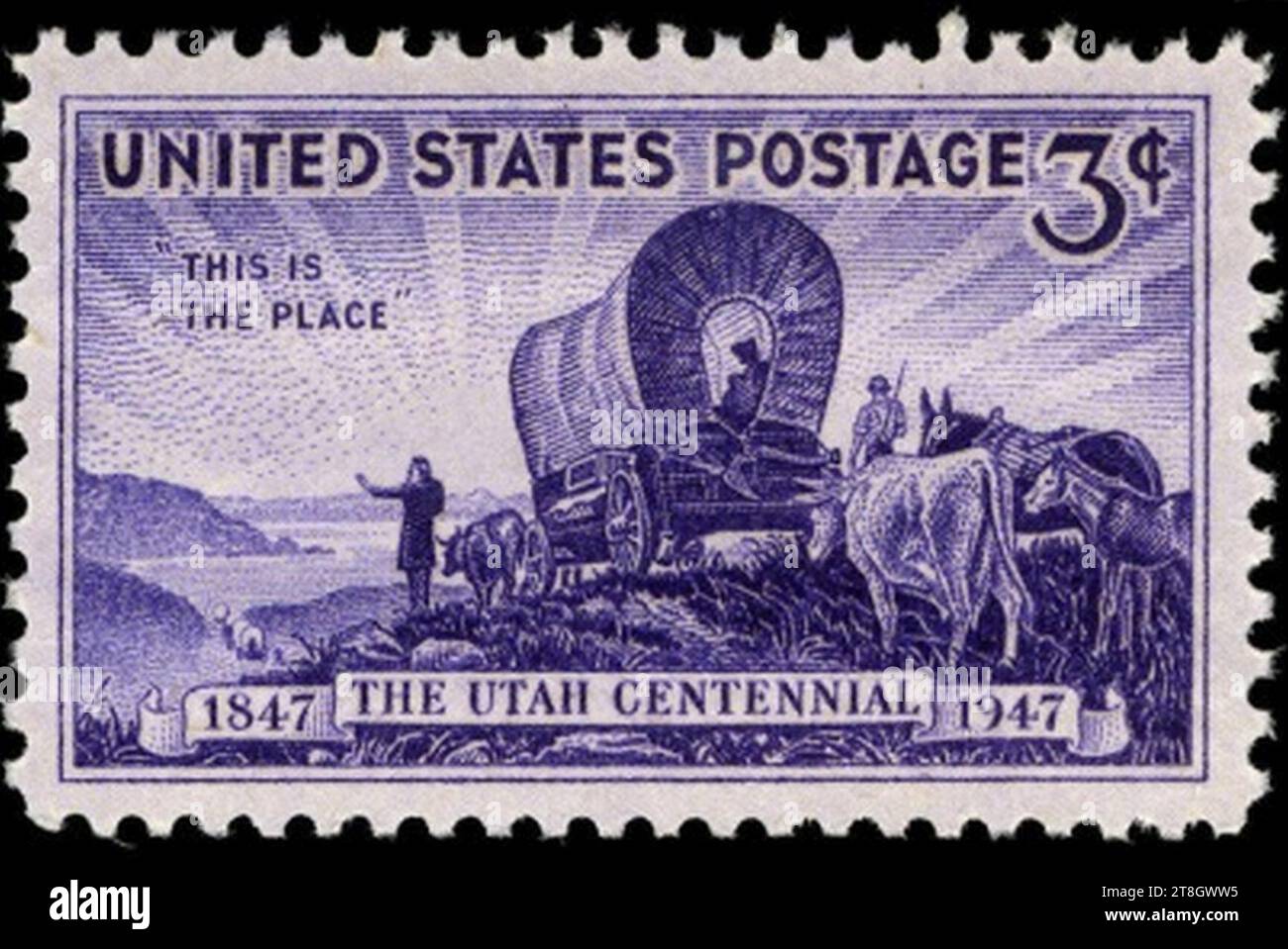 Utah territory 1947 U.S. stamp.1 Stock Photo - Alamy