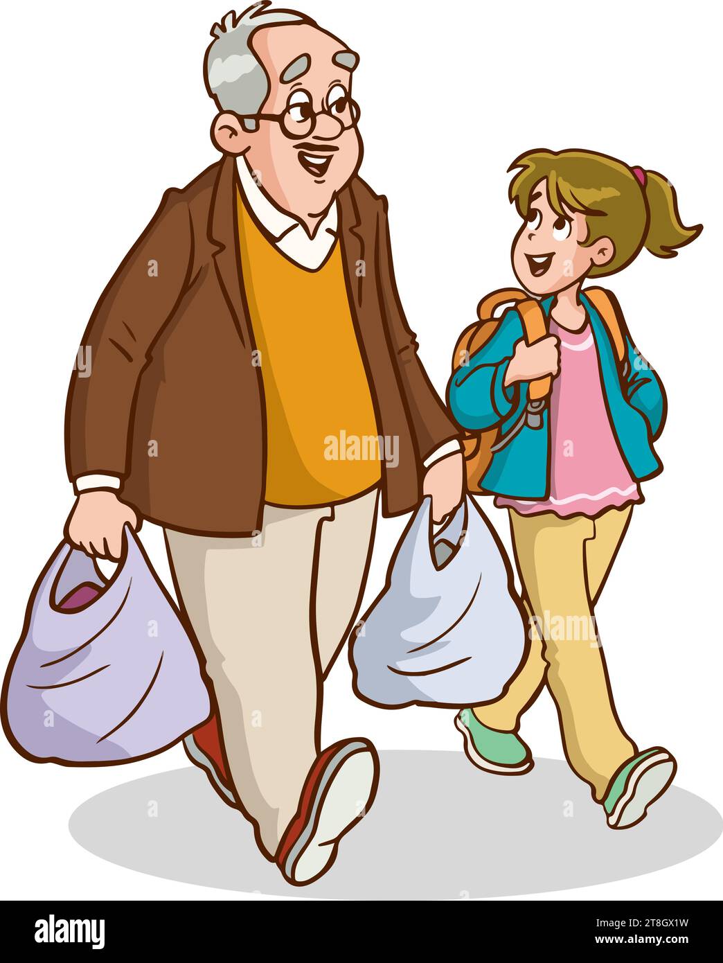 shopping kids and family cartoon vector illustration Stock Vector Image ...