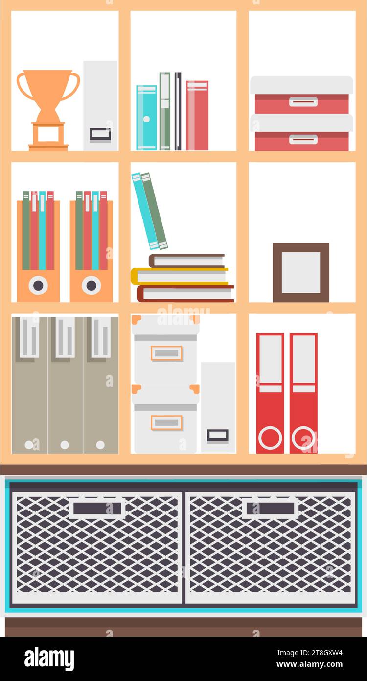 Archive cabinet file storage vector furniture icon Stock Vector Image ...