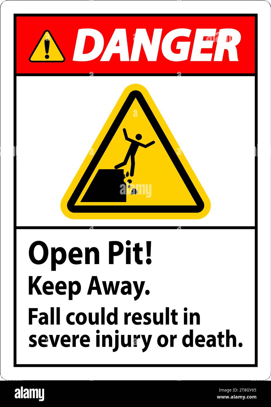 Danger open excavation sign construction hi-res stock photography and ...