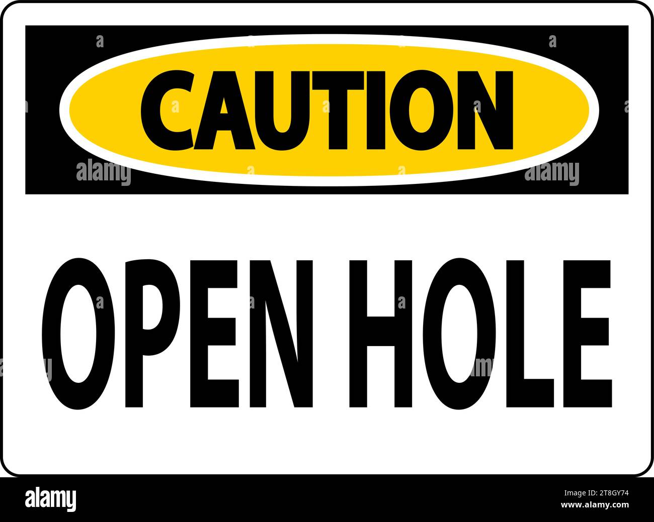 Danger Sign Open Holes Stock Vector Image & Art - Alamy