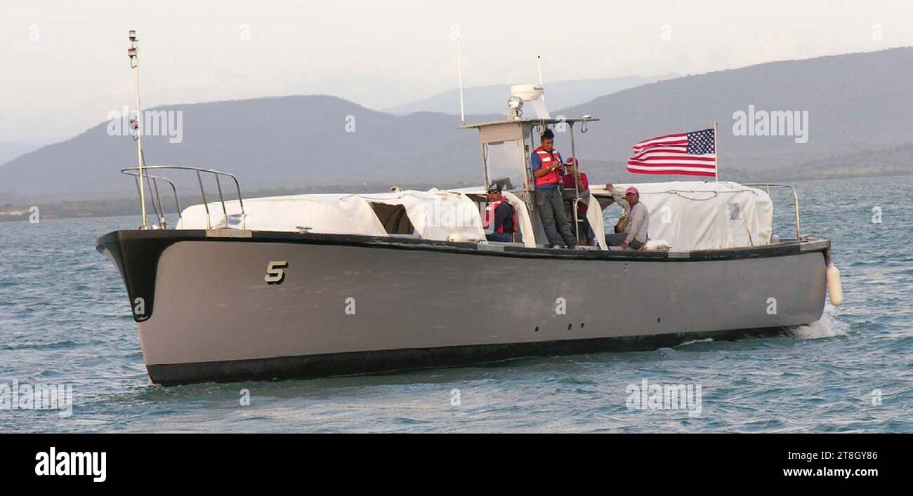 Utility boat, Naval Base Guantanamo Bay Stock Photo - Alamy
