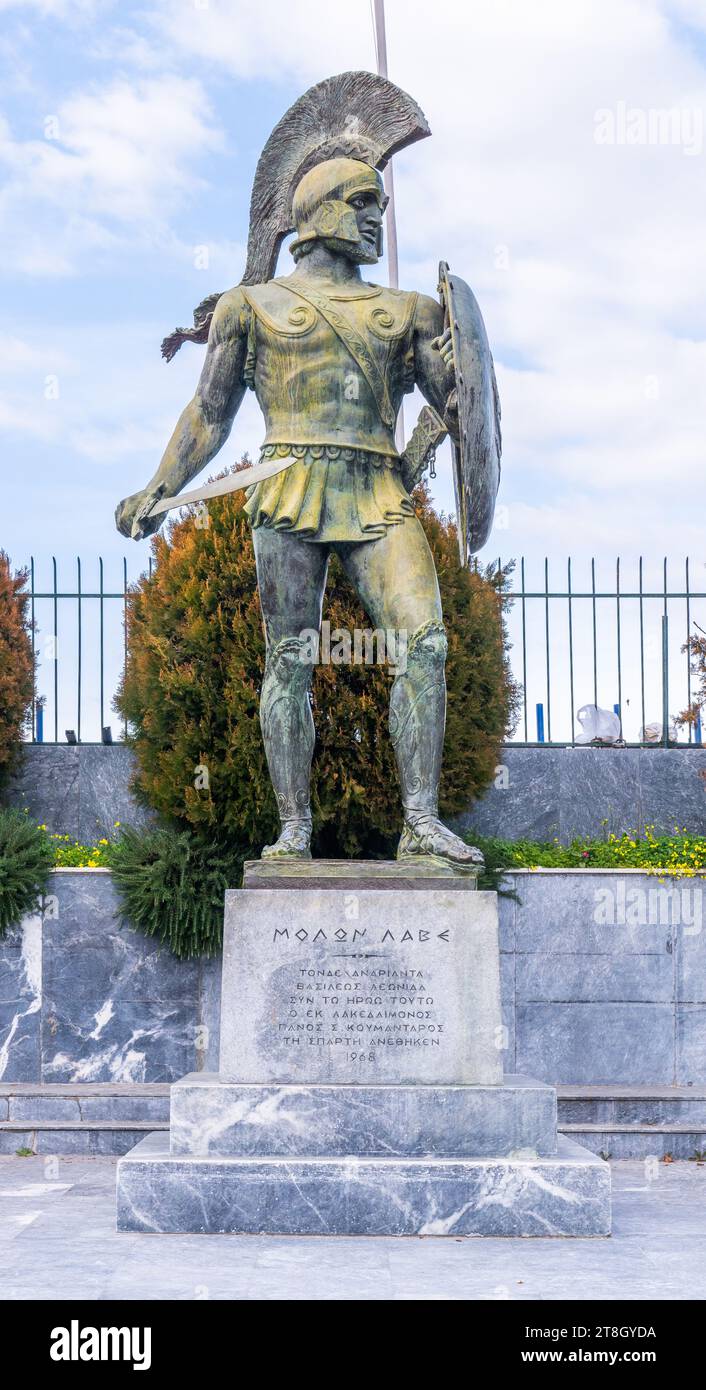 Statue of Sparta in the town with the same name Stock Photo - Alamy