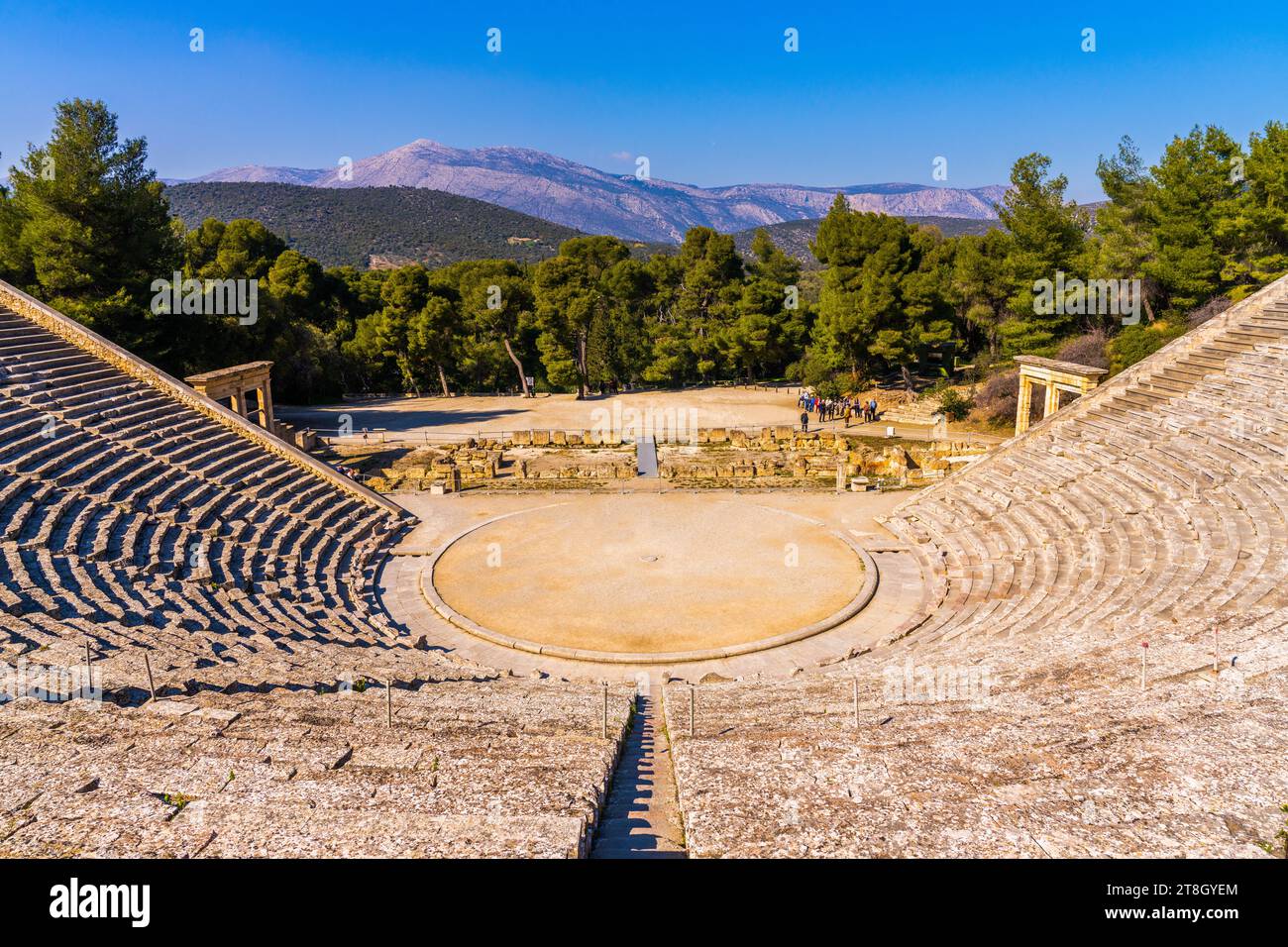 Top view on the AmphiTheater of Epidavros Stock Photo - Alamy