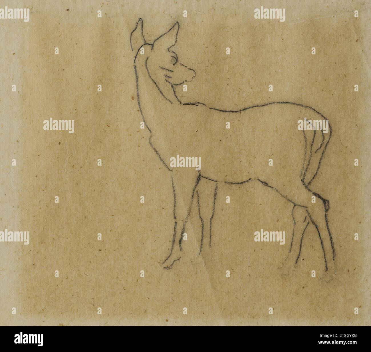 Etude de gazelle, Barye, Antoine-Louis, Draftsman, 19th century ...