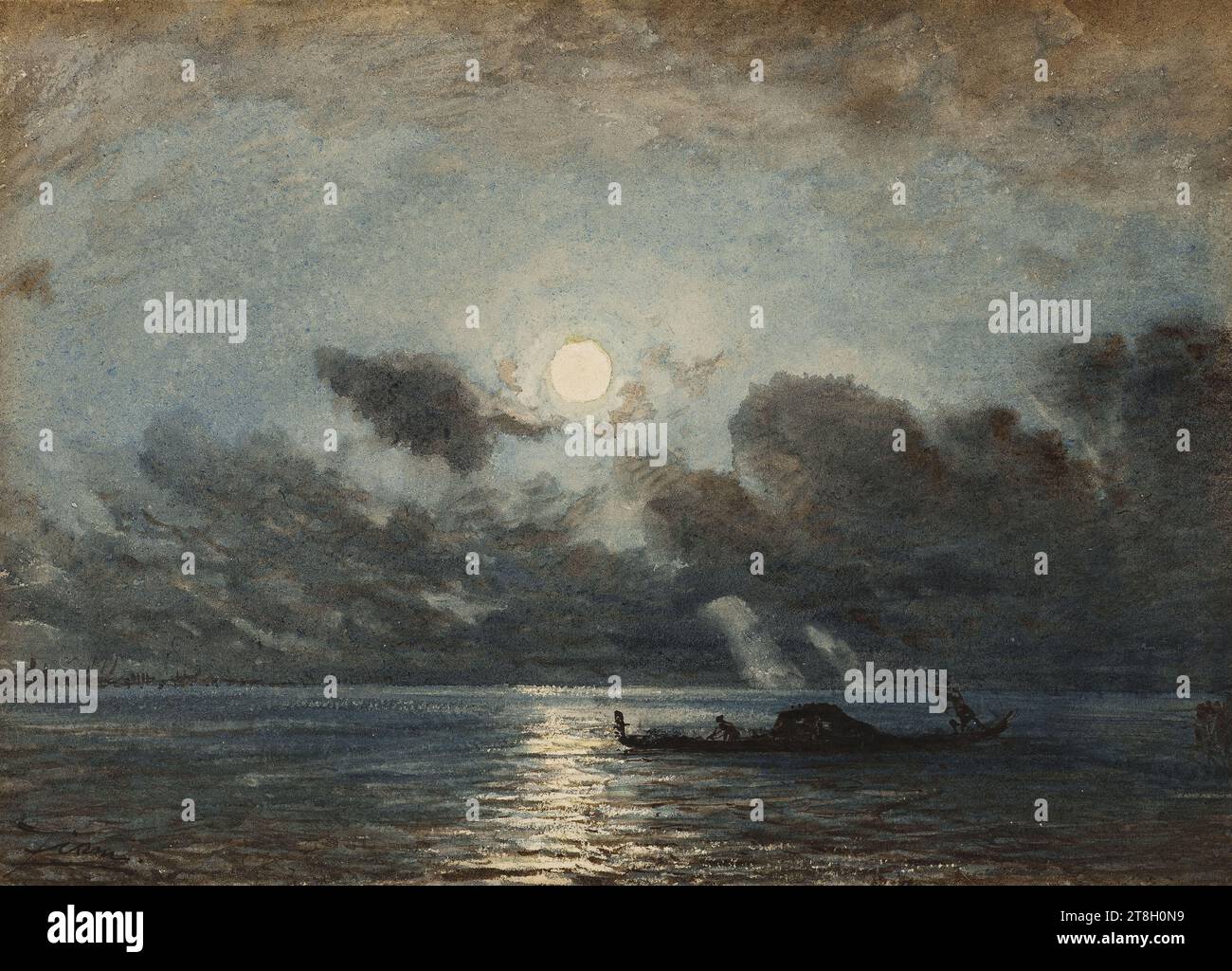 Venise, clair de lune, Ziem, Félix, Painter, 2nd half of the 19th ...