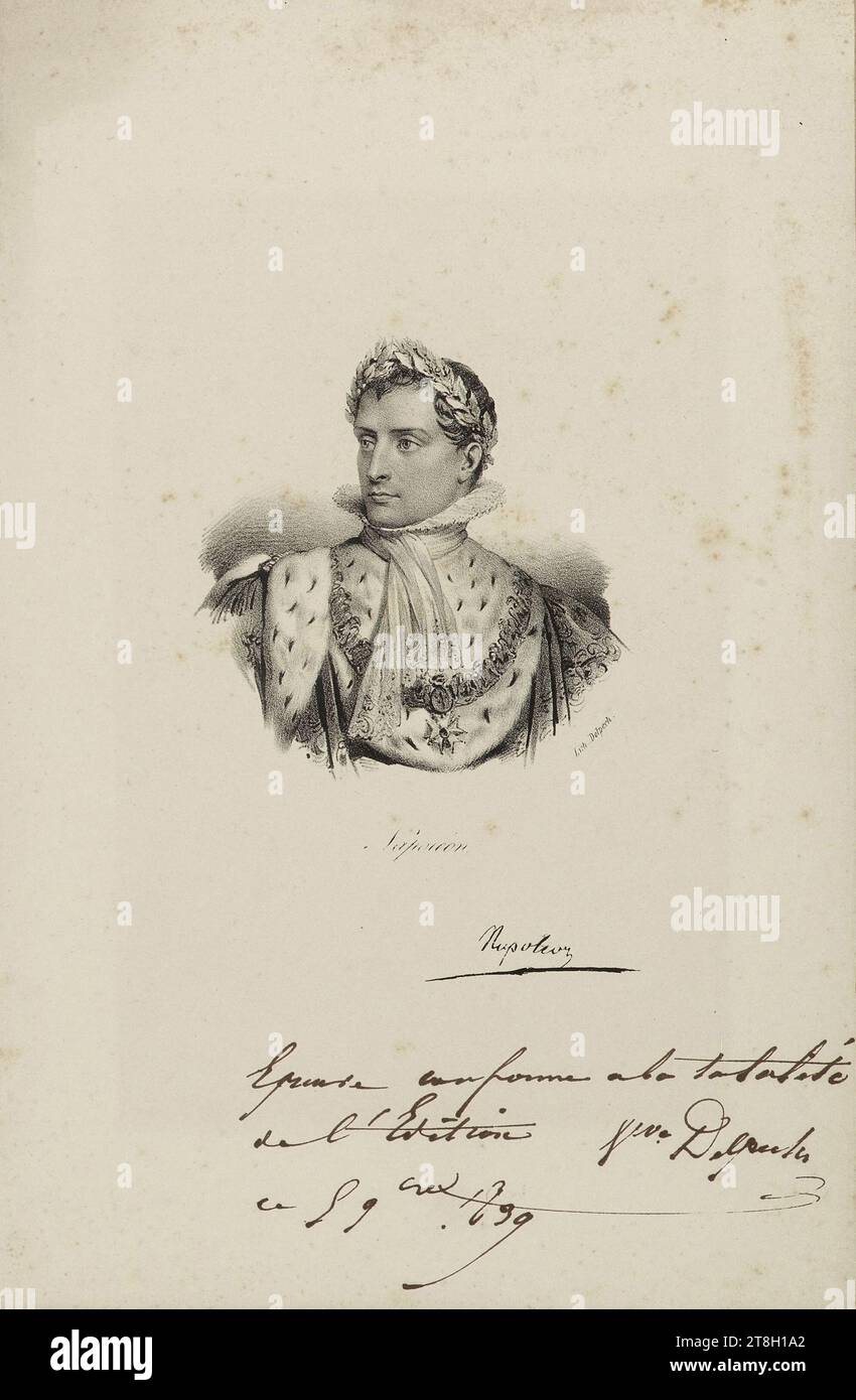 Napoleon, Draftsman-Lithographer, Delpech, François Seraphin, Printer ...