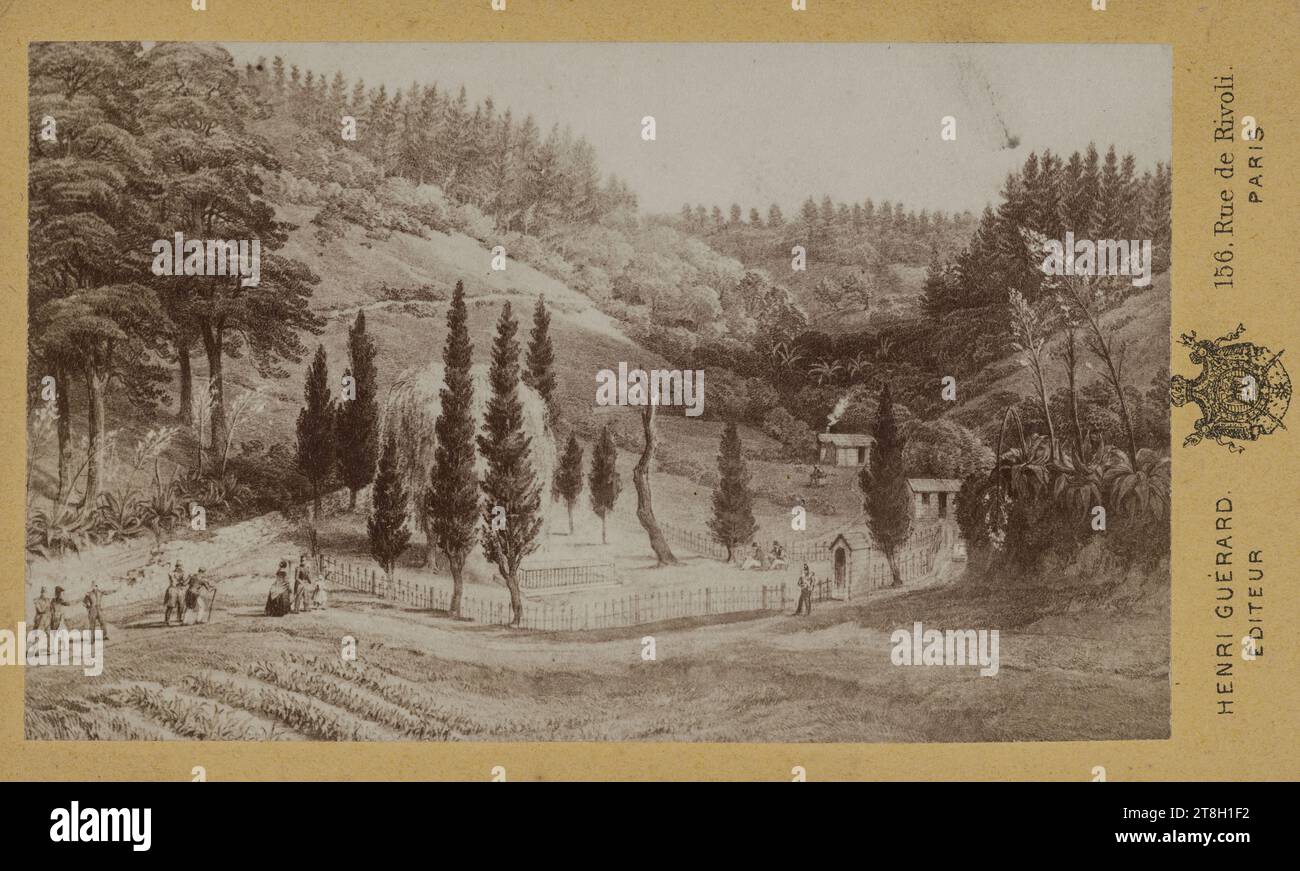 Landscape of Saint Helena where Napoleon I (1769-1821) was exiled ...
