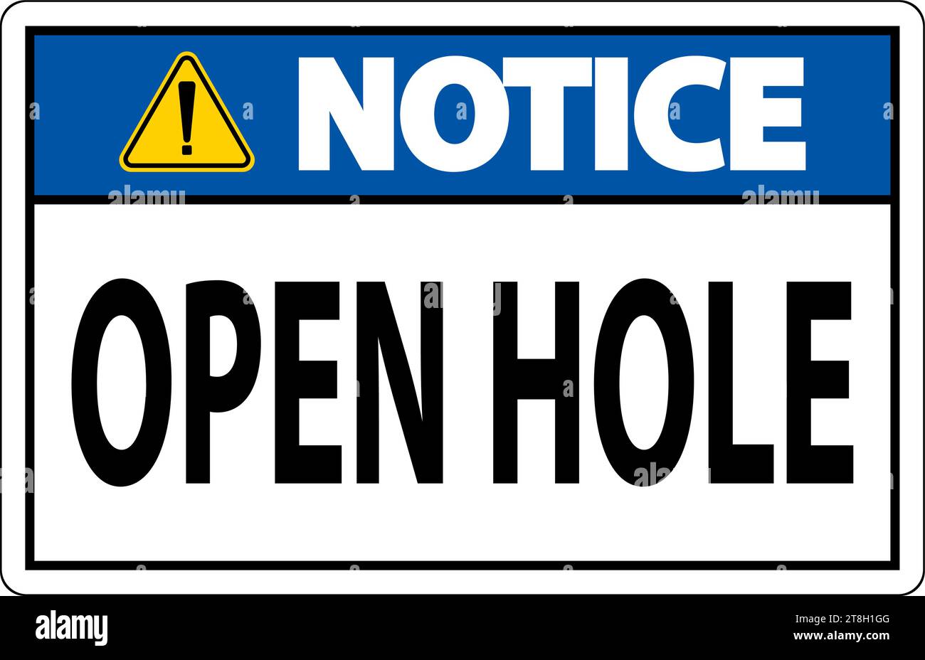 Notice Sign Open Holes Stock Vector Image & Art - Alamy