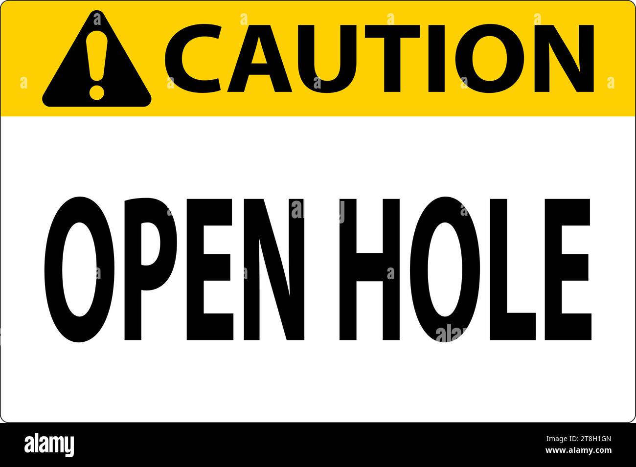 Danger Sign Open Holes Stock Vector Image & Art - Alamy