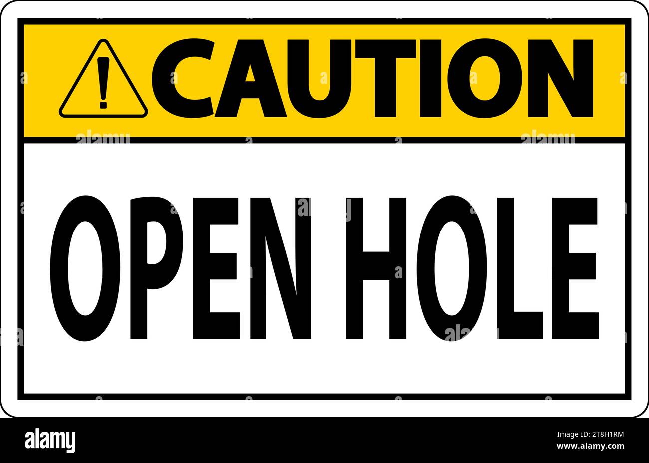 Danger Sign Open Holes Stock Vector Image & Art - Alamy