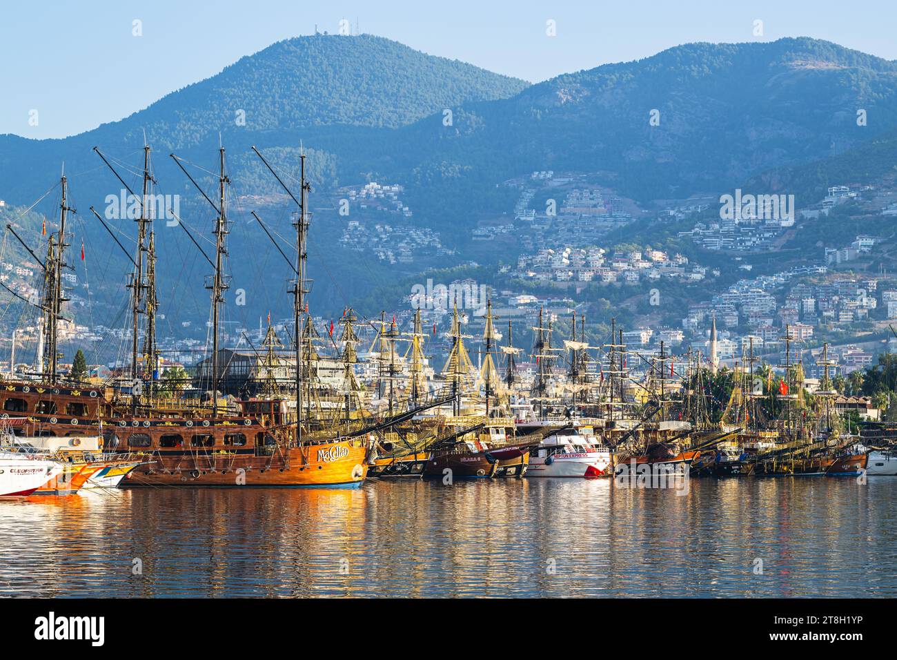 Marina in Alanya, Turkish Riviera on Mediterranean Coast, Antalya ...