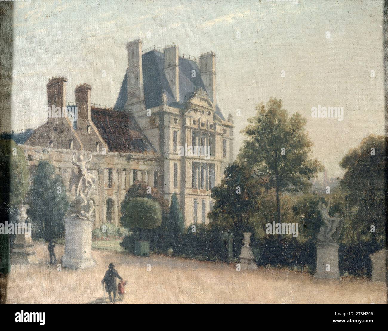 View of the Tuileries Palace, after the fire in the town: the Pavillon ...