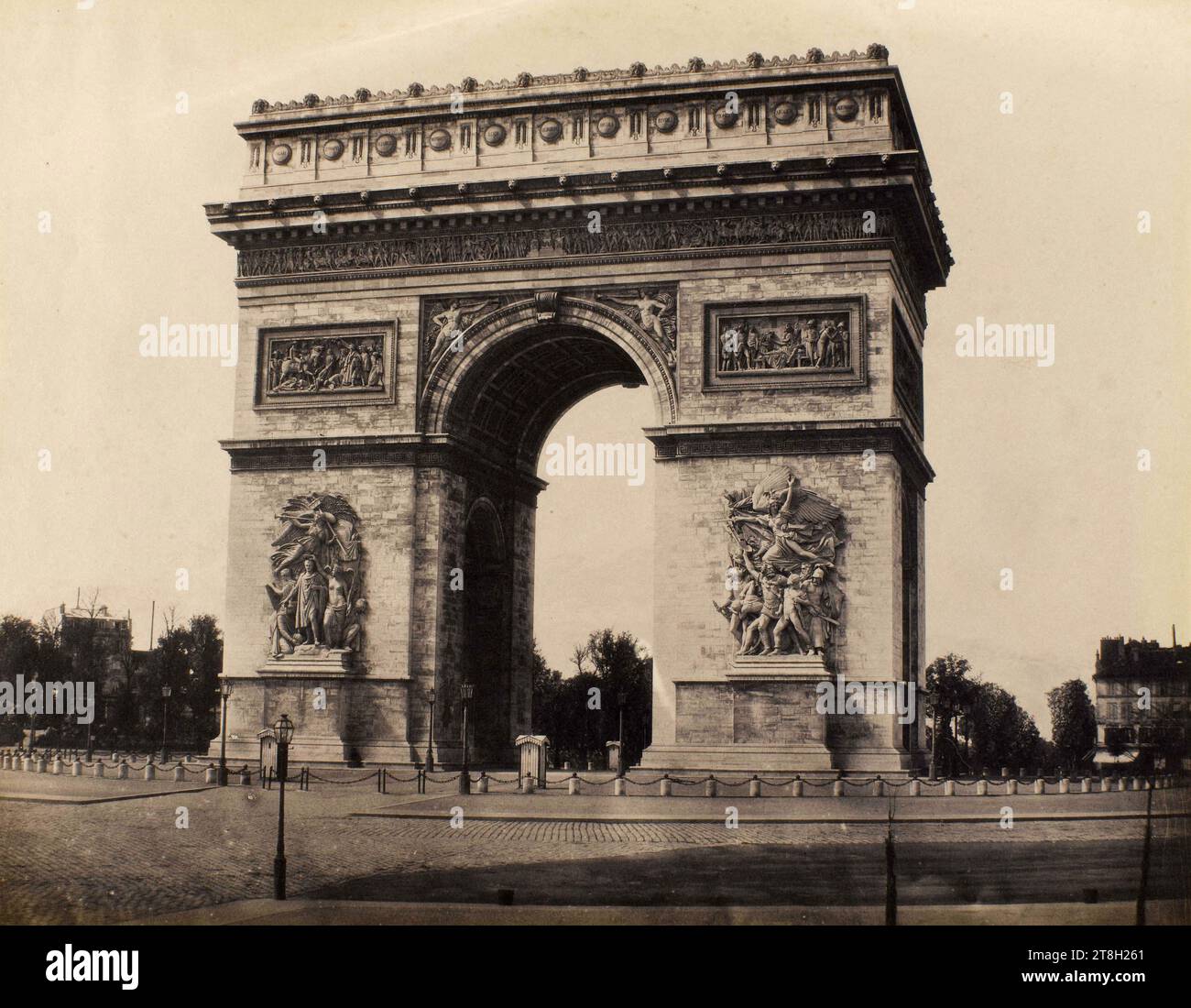 The Arc de Triomphe, east facade, 8th arrondissement, Paris, Baldus ...