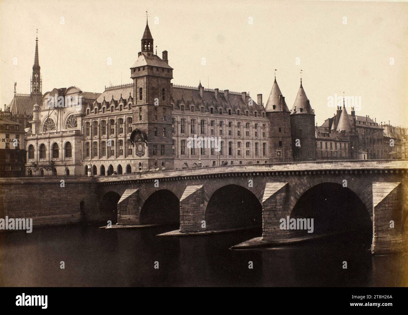 Le Palais de Justice et le pont au Change, 1er arrondissement, Paris ...