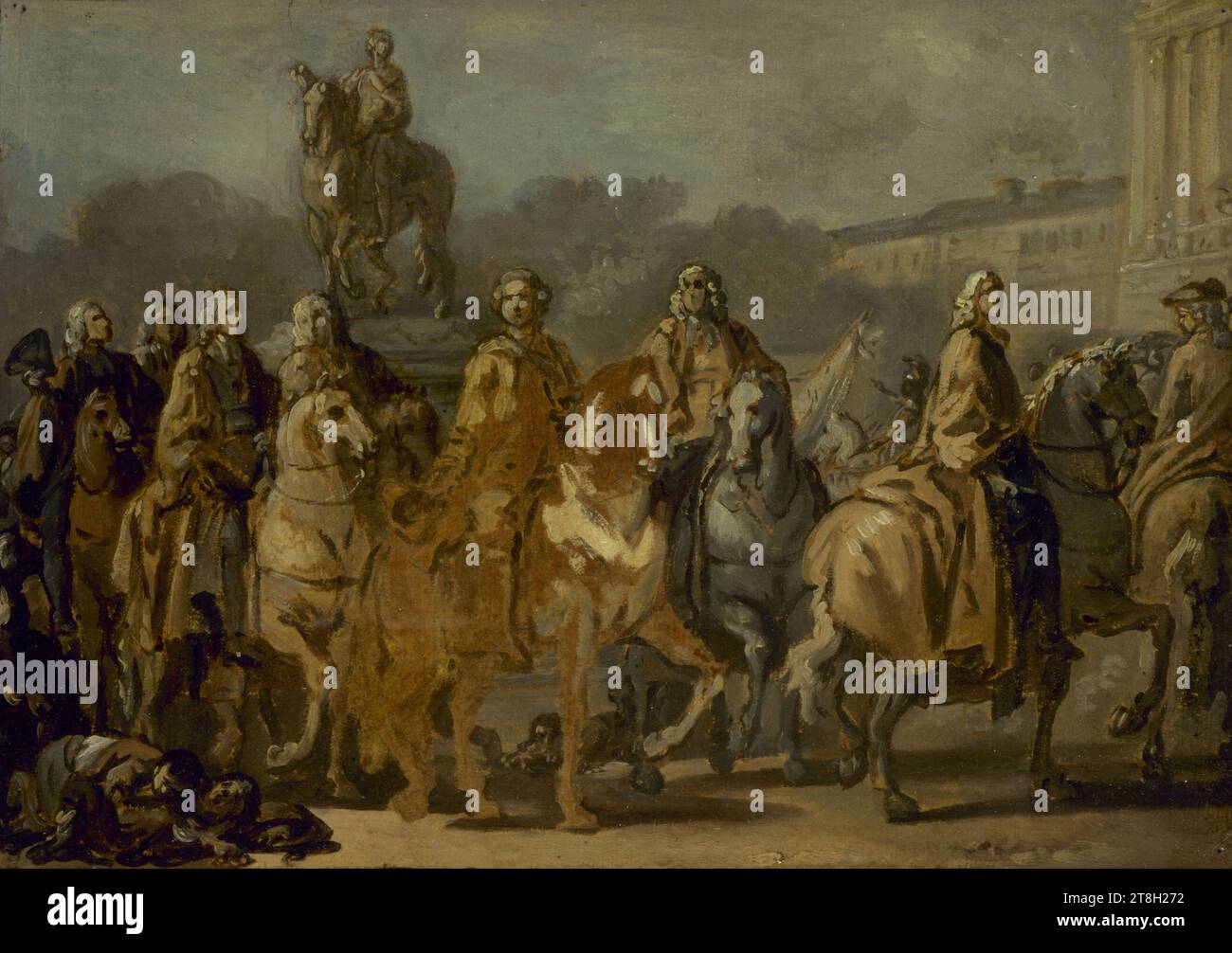 The inauguration of the statue of louis xv hi-res stock photography and ...