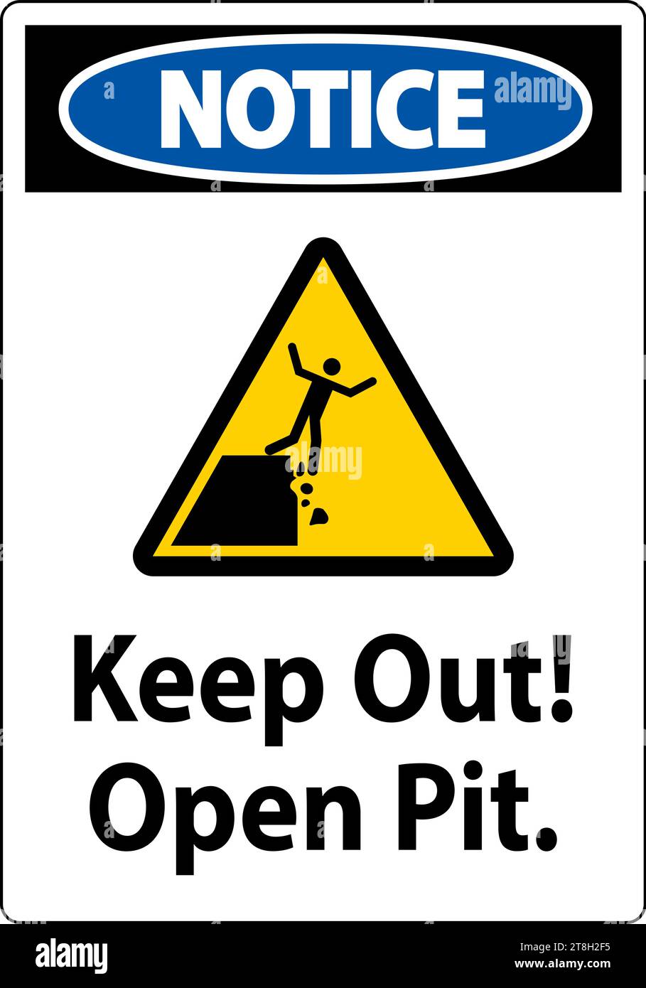 Notice Sign Keep Out Open Pit Stock Vector Image & Art - Alamy