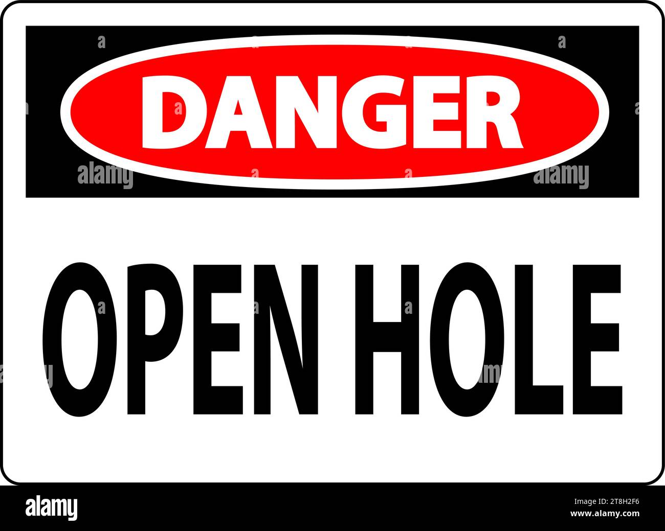 Danger Sign Open Holes Stock Vector Image & Art - Alamy
