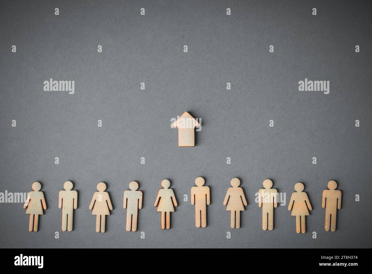 A symbol of the direction of development and perseverance, wooden ...