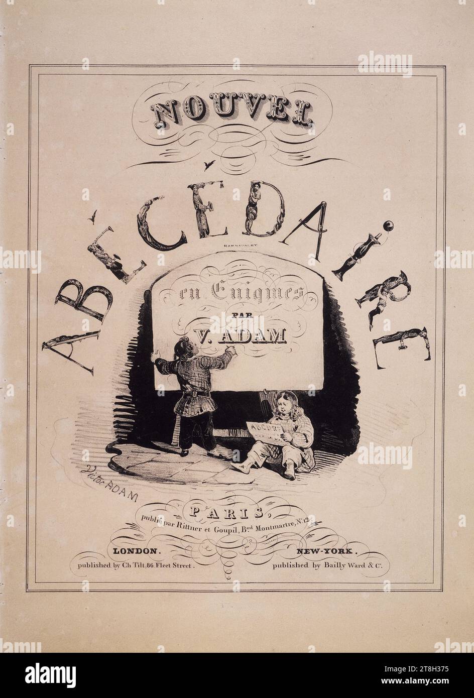 New primer in riddles by V. Adam. Cover, Adam, Victor (Jean-Victor Adam ...