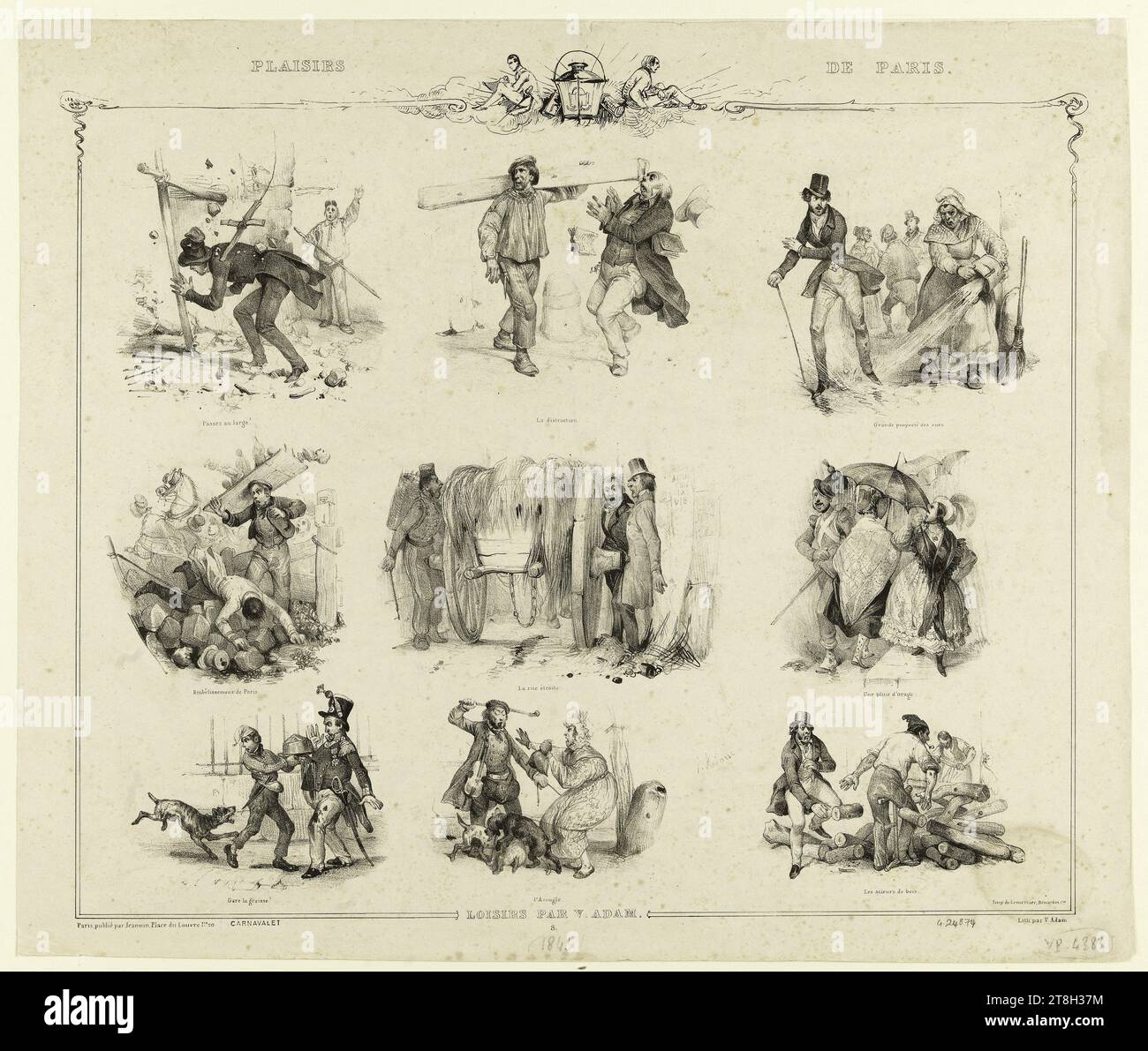 Plaisirs de Paris, 8, Adam, Victor (Jean-Victor Adam), Draftsman ...