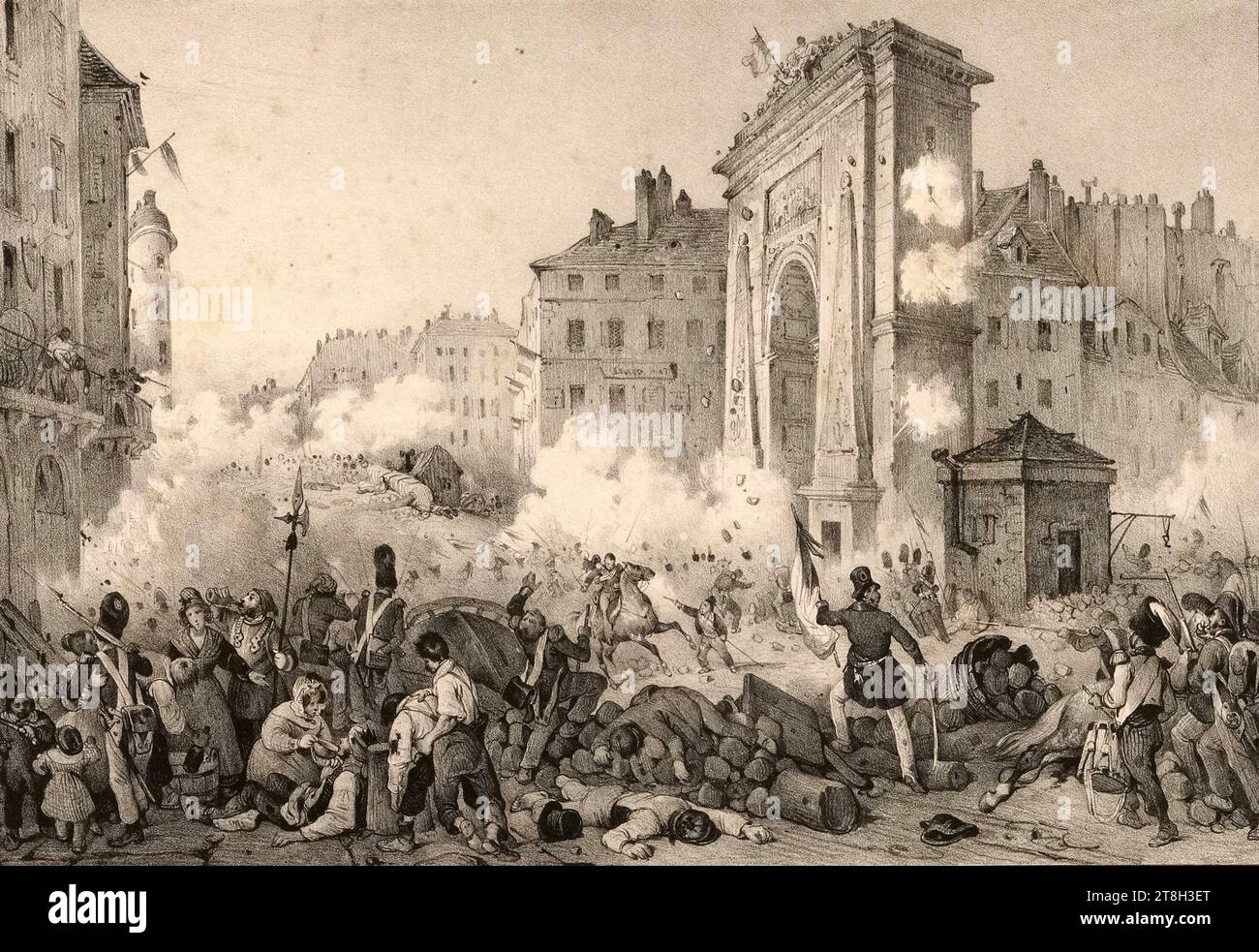 Porte St. Denis, Draftsman-lithographer, Adam, Victor (Jean-Victor Adam ...