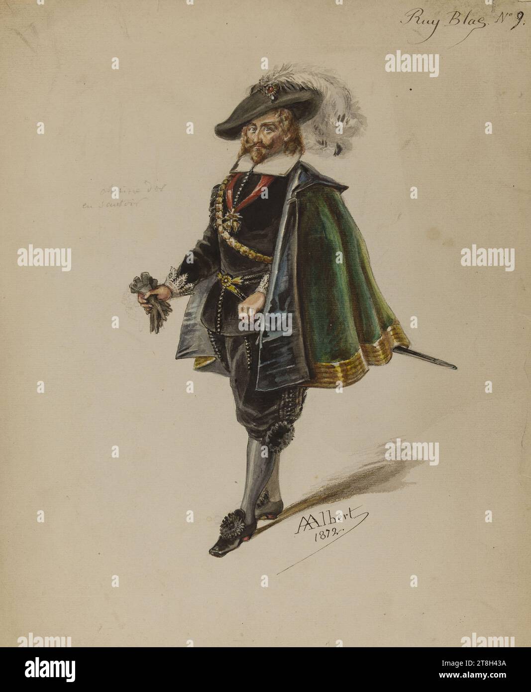 Don Salluste de Bazan 1er costume, Albert, Alfred, Draftsman, In 1872 ...