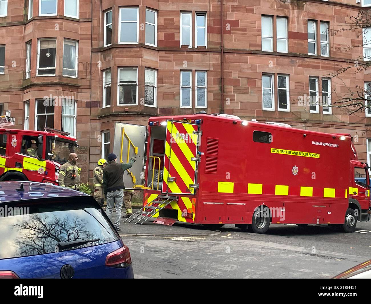 Emergency services on Tantallon Road, Glasgow, after a "suspicious ...