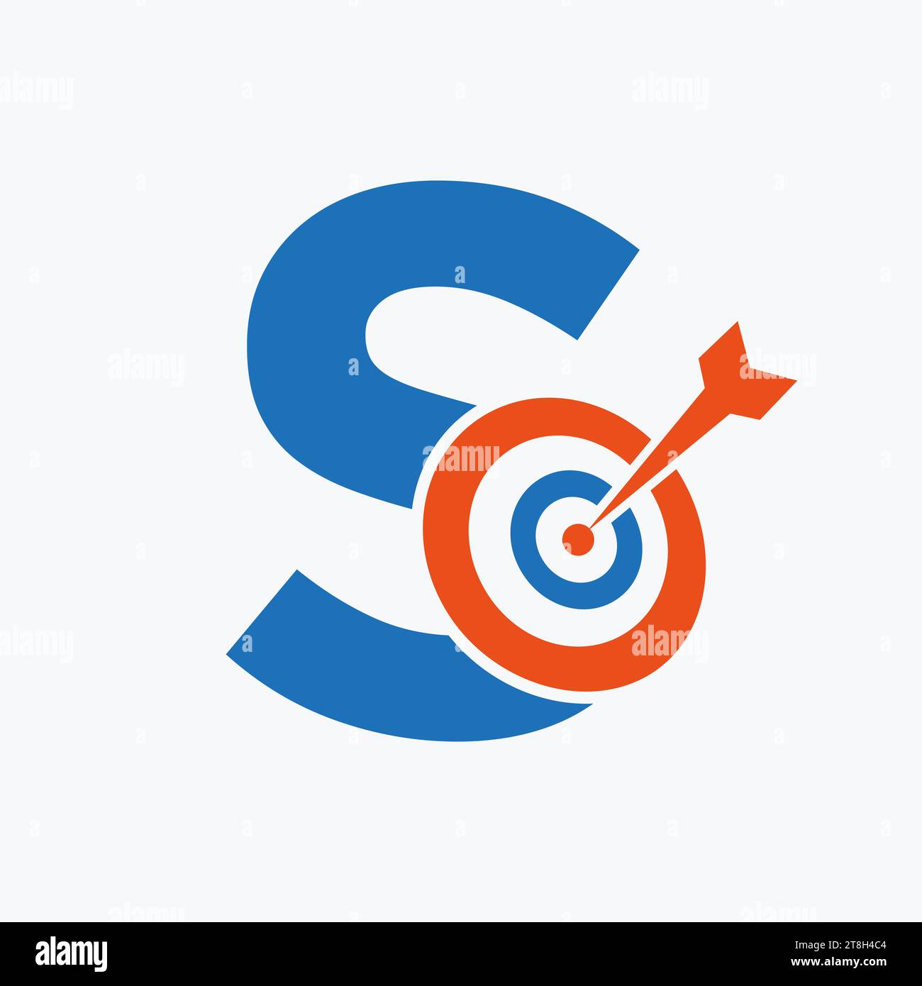 Letter S Arrow Target Logo Combine with Bow Target Symbol Stock Vector ...