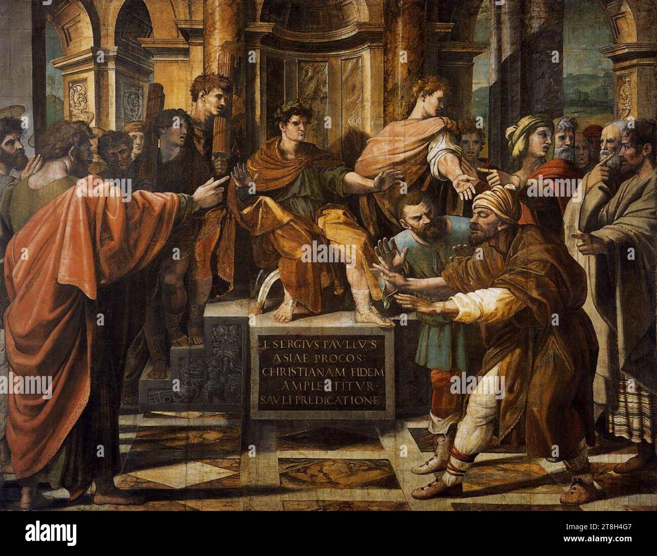 V&A - Raphael, The Conversion of the Proconsul (1515 Stock Photo - Alamy