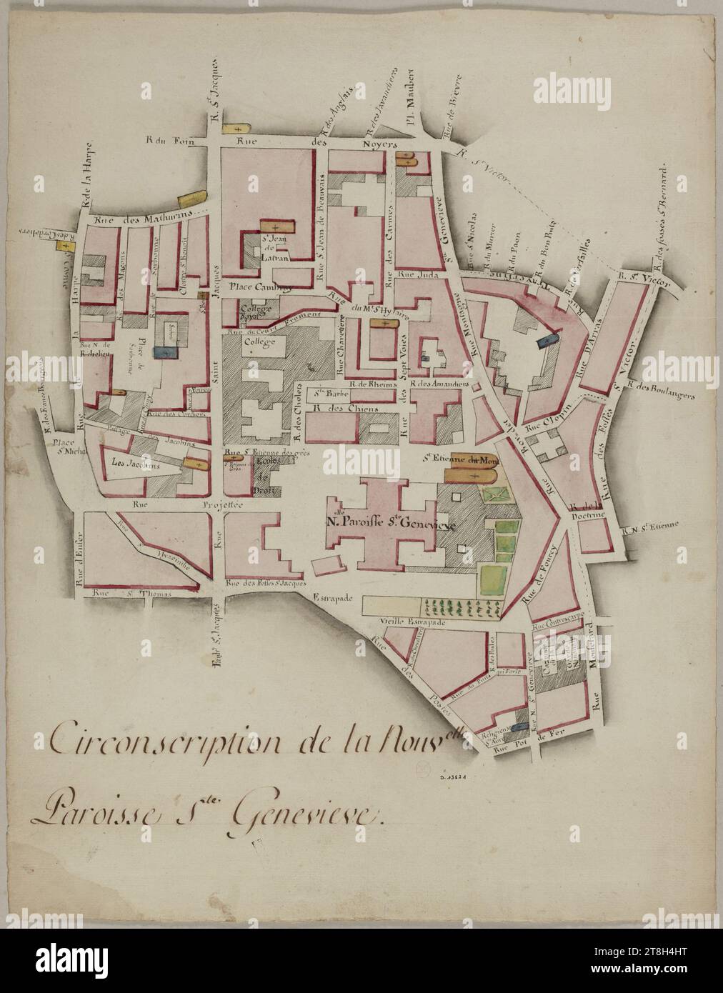 Plan of the constituency of the new parish of Sainte-Geneviève ...