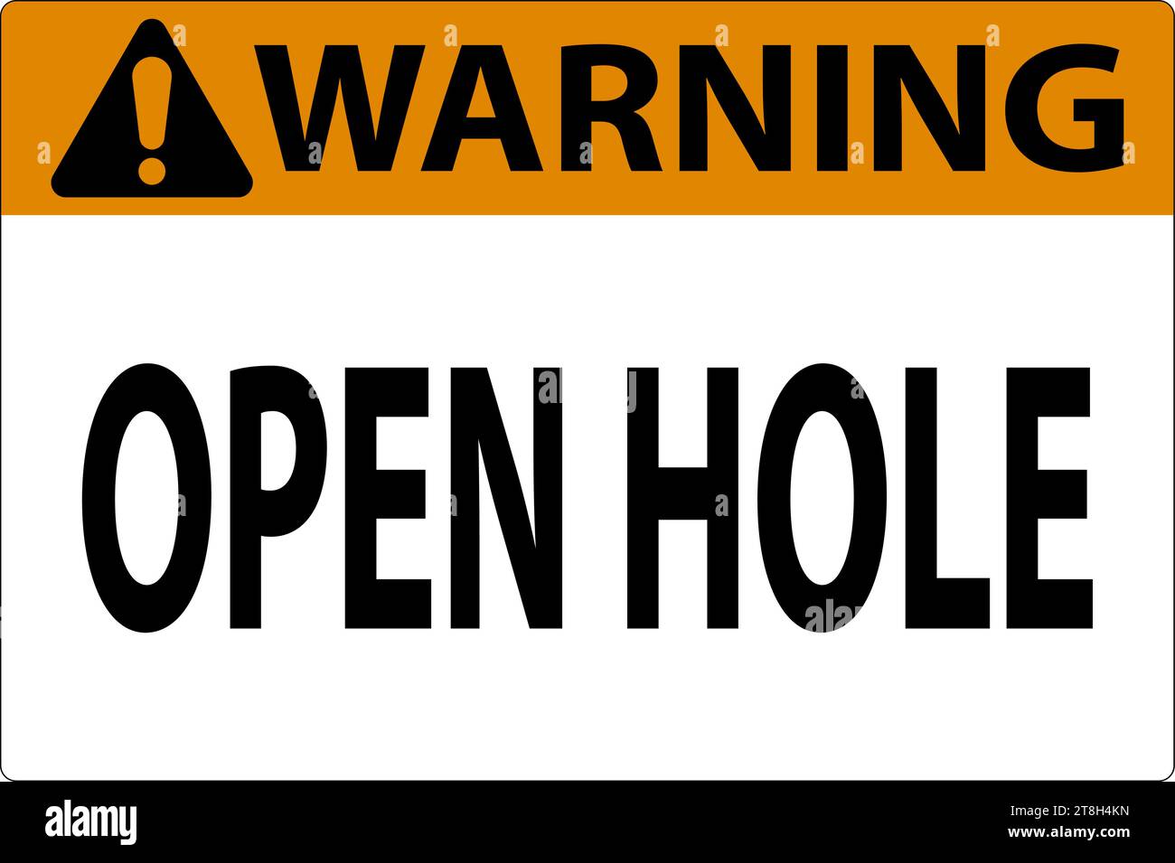 Warning Sign Open Holes Stock Vector Image & Art - Alamy