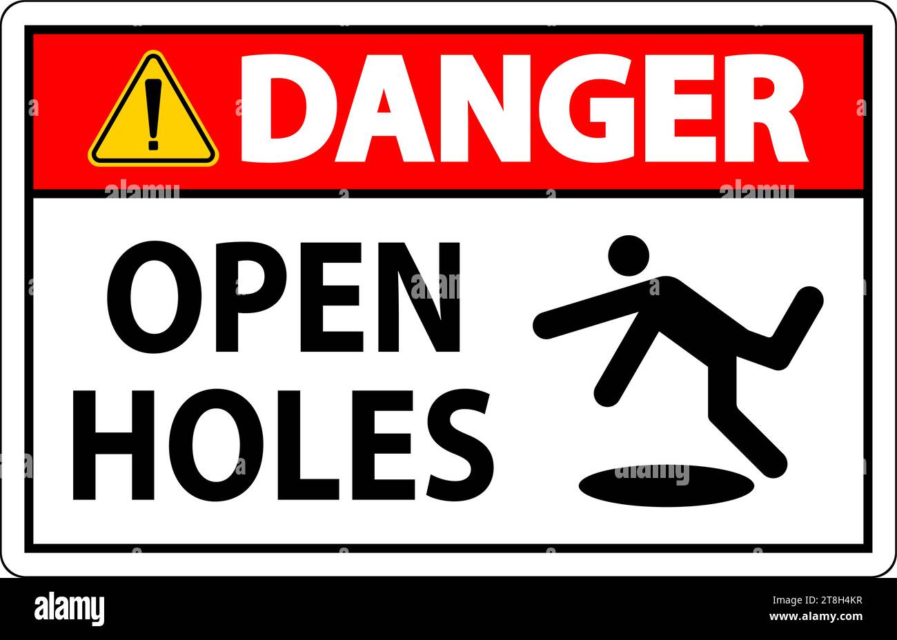 Danger Sign Open Holes Stock Vector Image & Art - Alamy