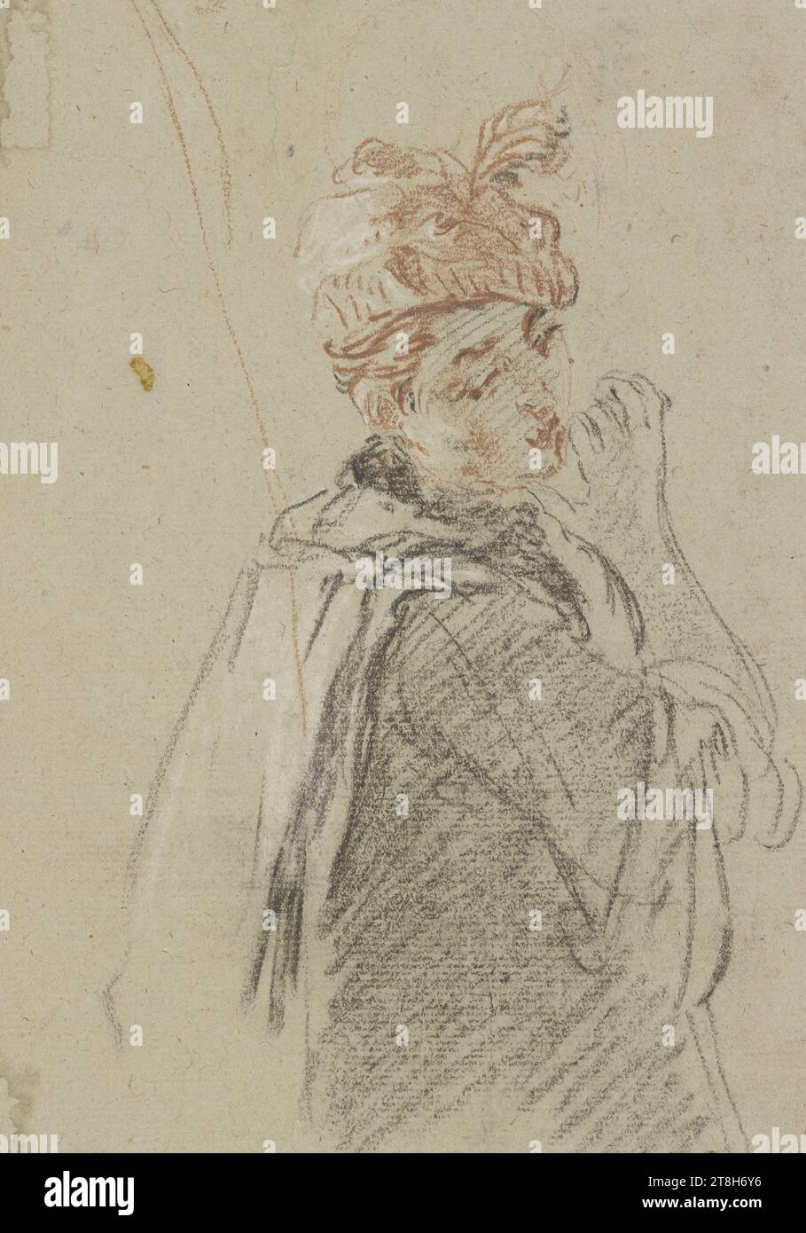 NICOLAS LANCRET, Study of a woman turning around, before 1730, sheet ...