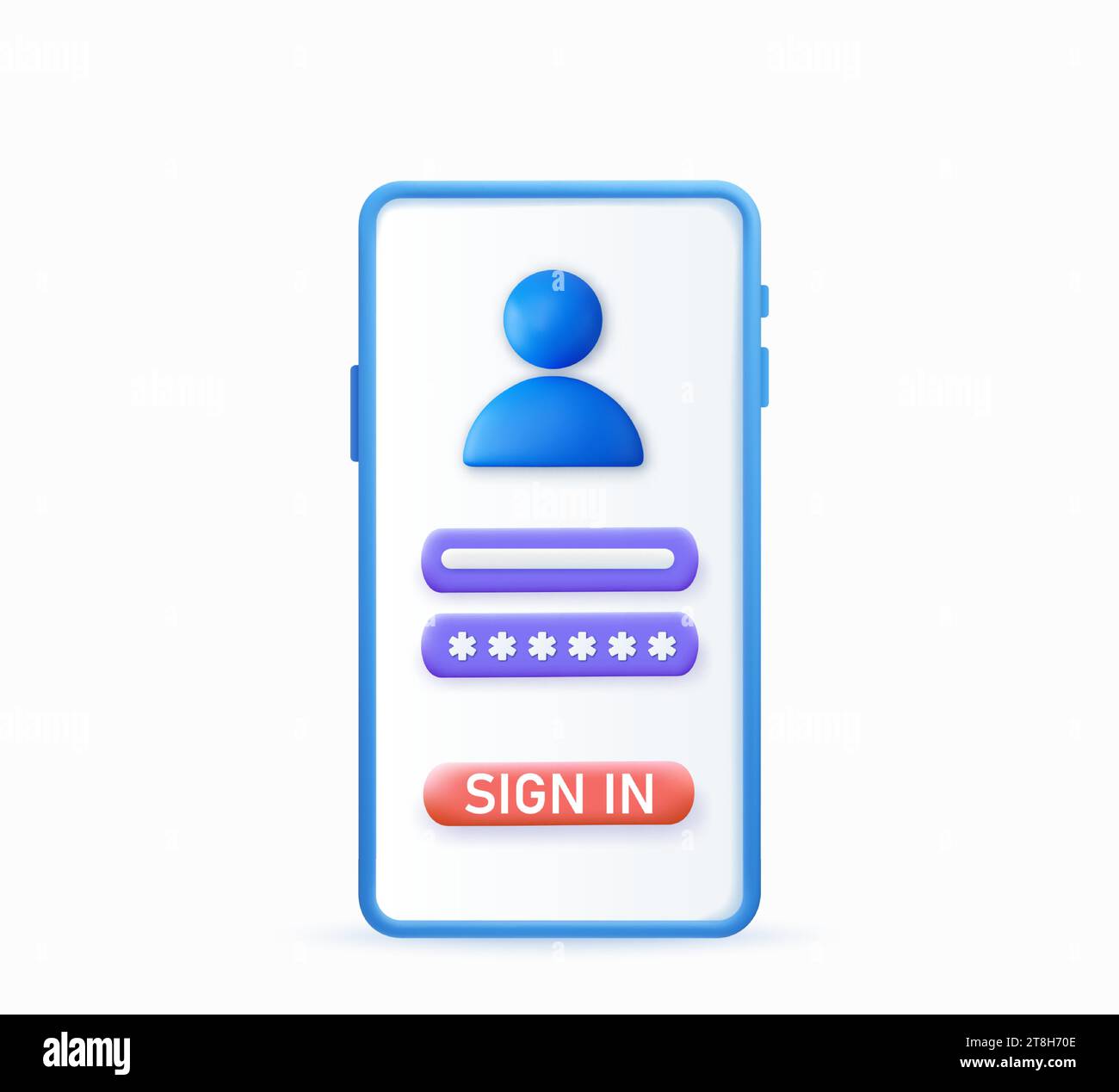 Account Login And Password Form On Smartphone App User Authorization Login Authentication Page