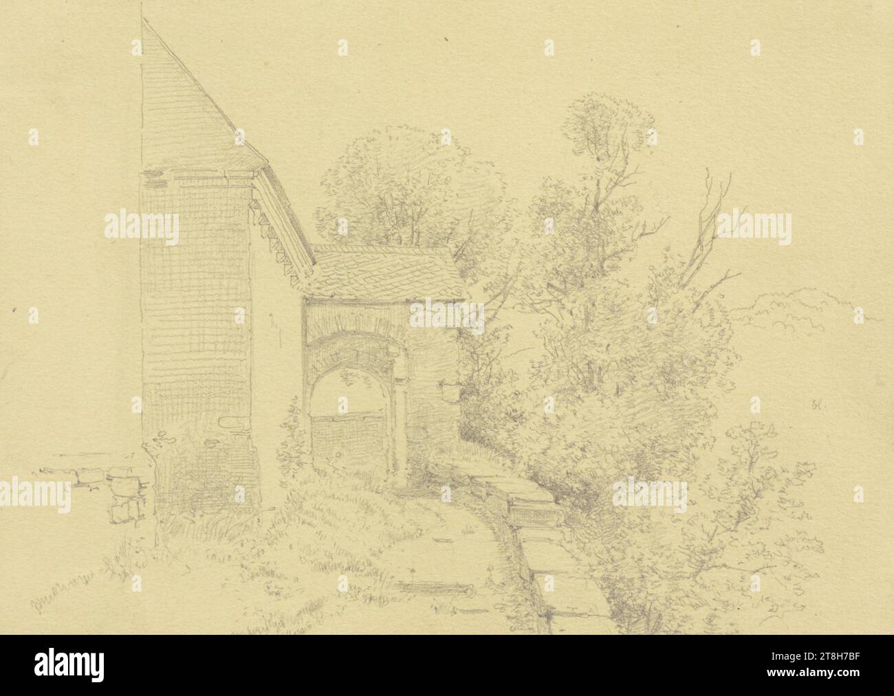 CARL THEODOR REIFFENSTEIN, Arnstein Monastery, July 11, 1867, sheet ...