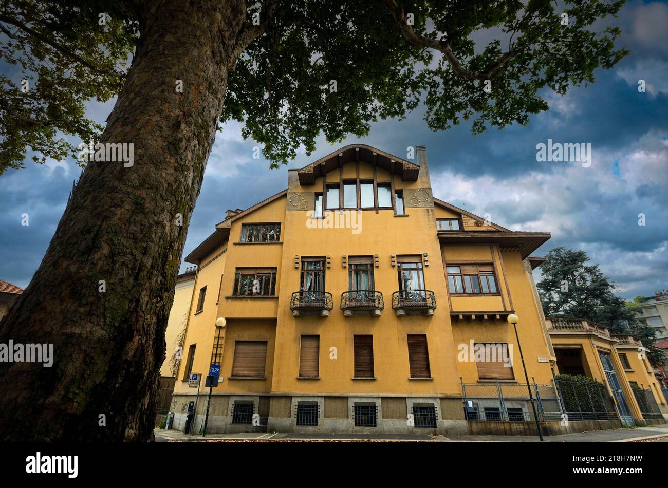 Italy Piedmont Turin Liberty Architecture in San Salvario neighborhood ...