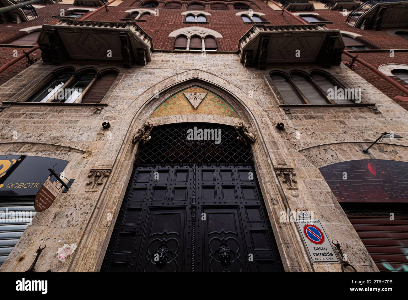 Italy Piedmont Turin new gothic Architecture in San Salvario ...