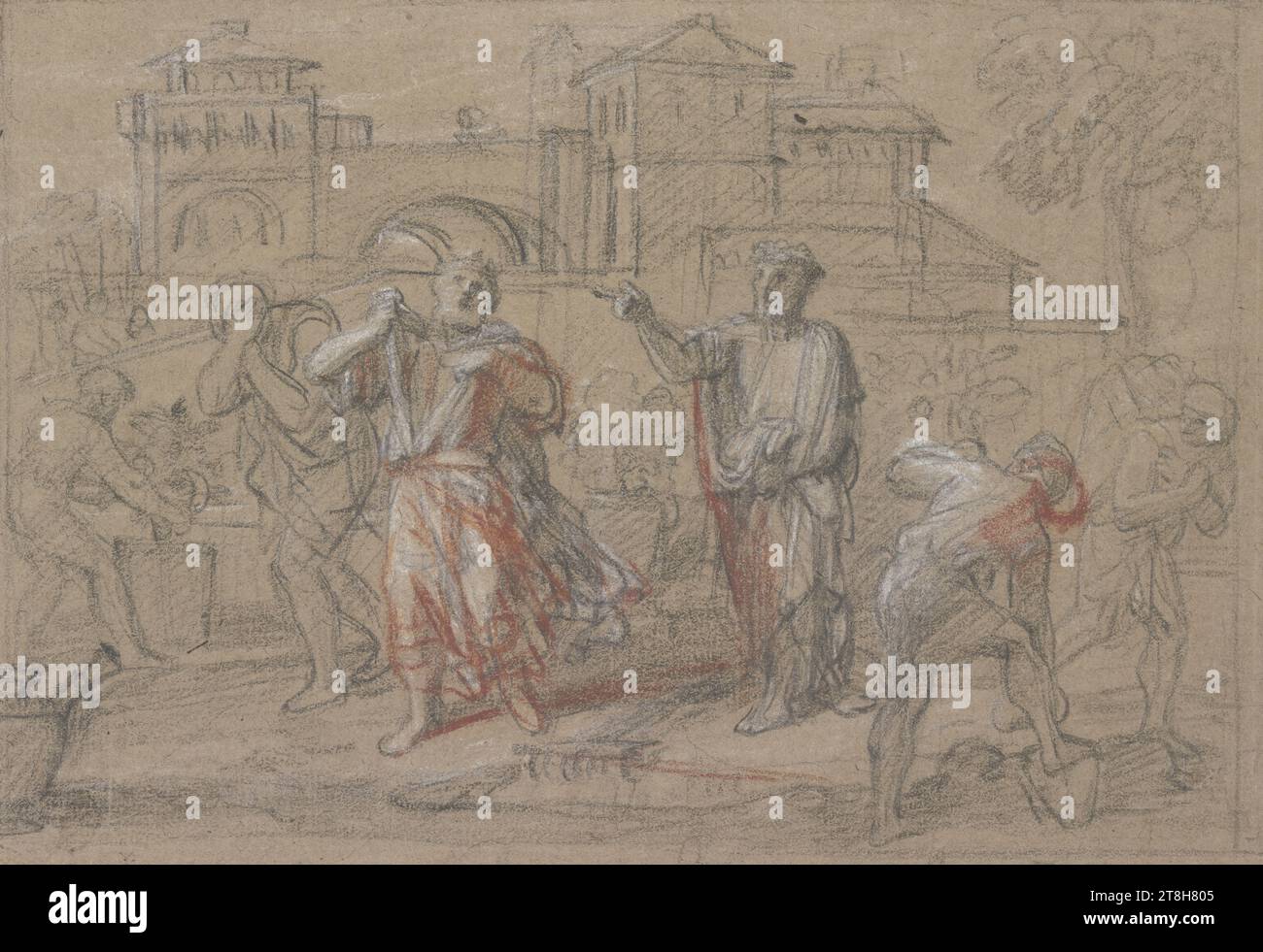FRANÇOIS VERDIER, The Penance of David, sheet, 142 x 204 mm, black ...