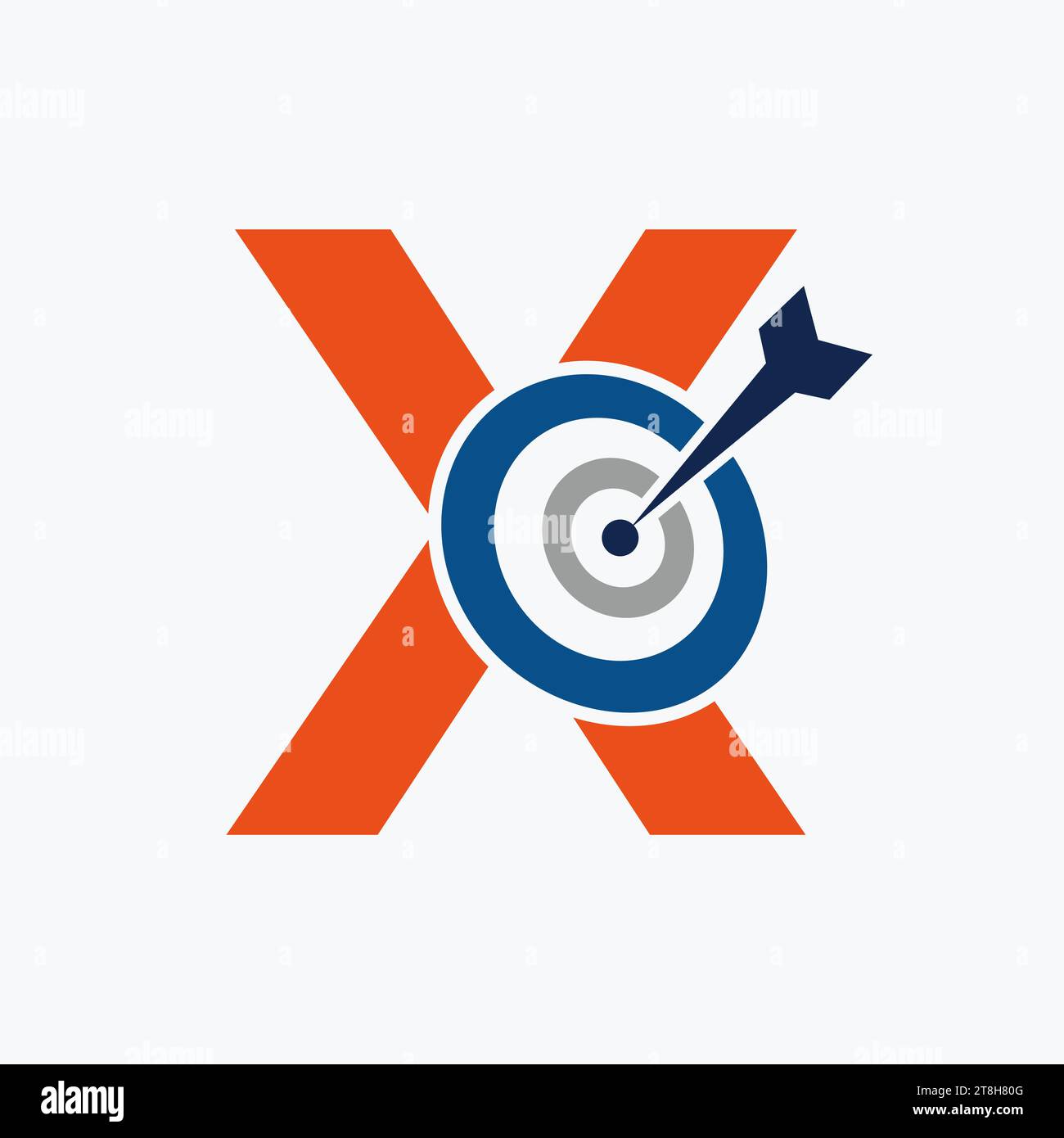 Letter X Arrow Target Logo Combine with Bow Target Symbol Stock Vector ...